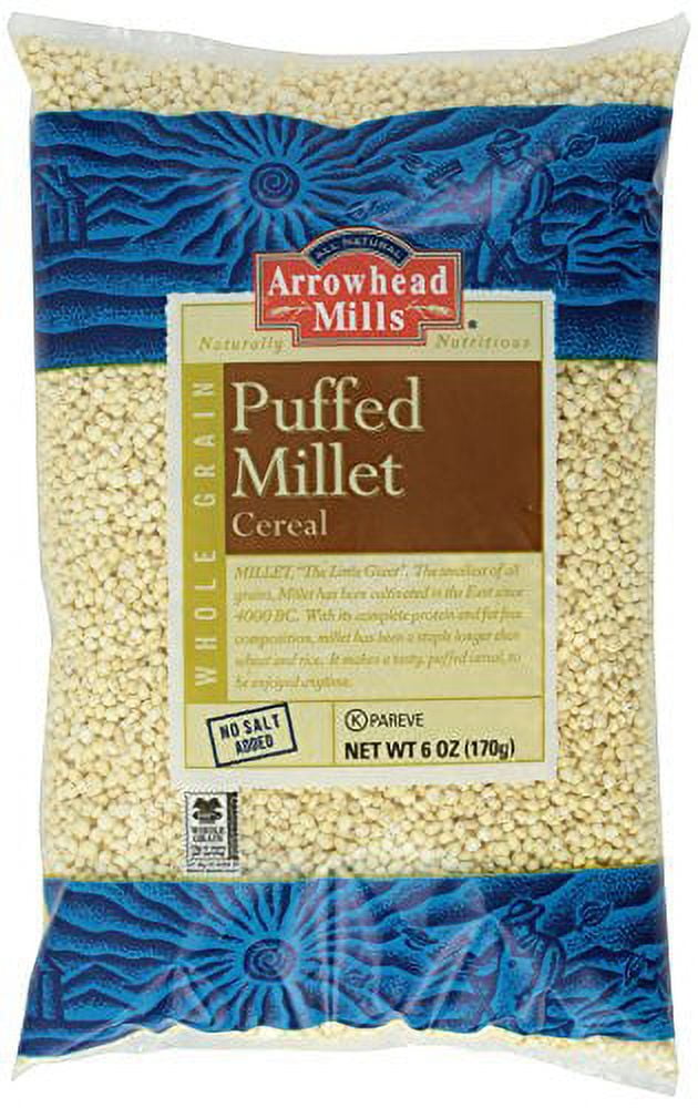 Arrowhead Mills Brand Natural Puffed Millet Cereal, 6 Oz Package ...