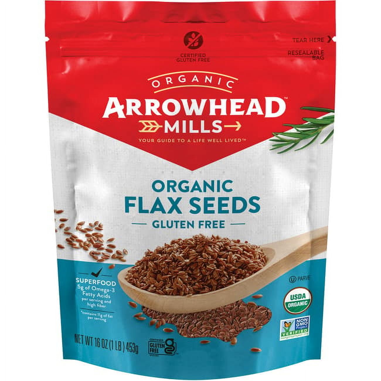 Arrowhead Mills Organic Flax Seed, 16 Oz Bag - Walmart.com