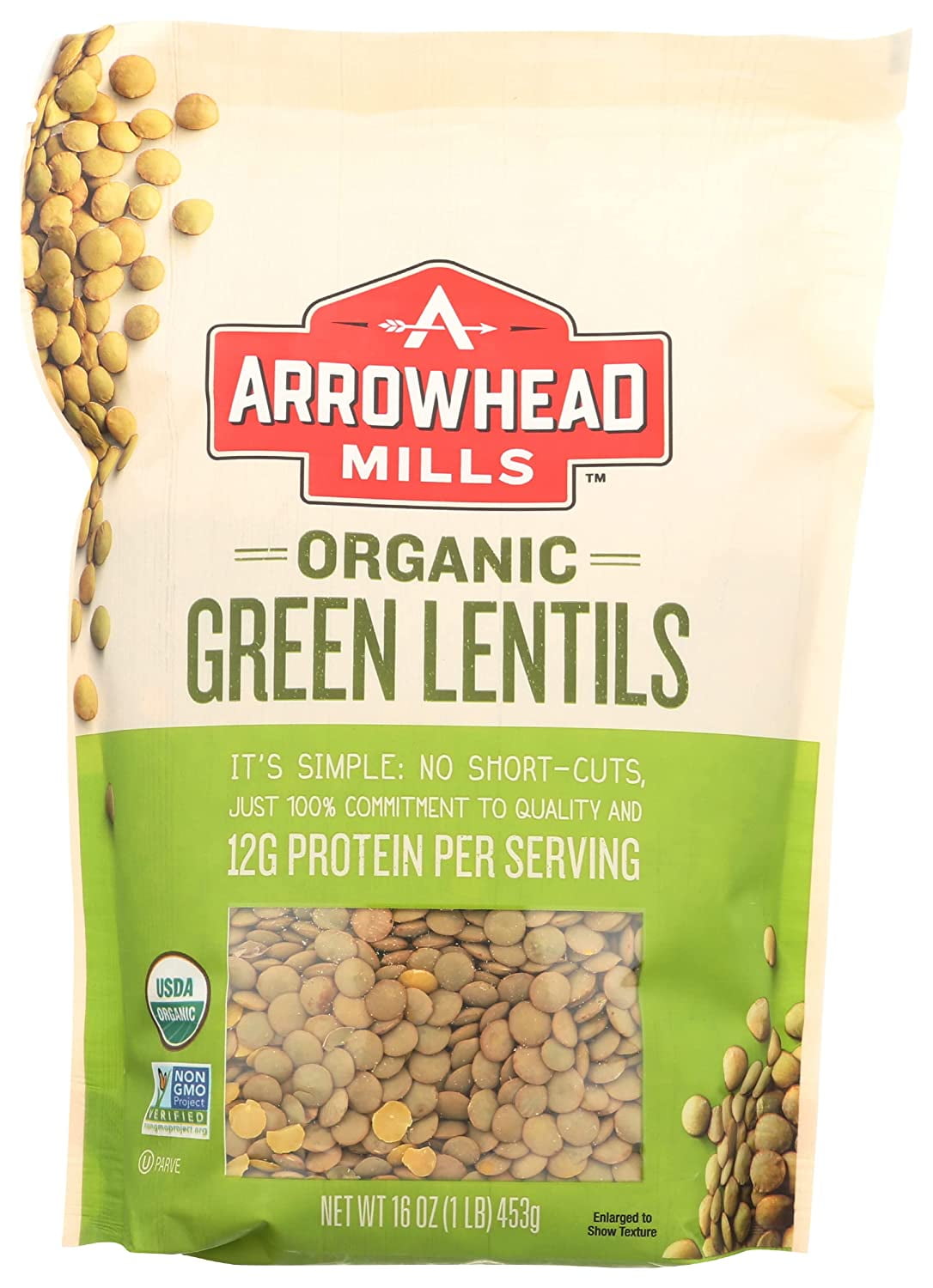 Arrowhead Mills - Organic Green Lentils - Case Of 6 - 16 Oz. Pack Of 6 ...