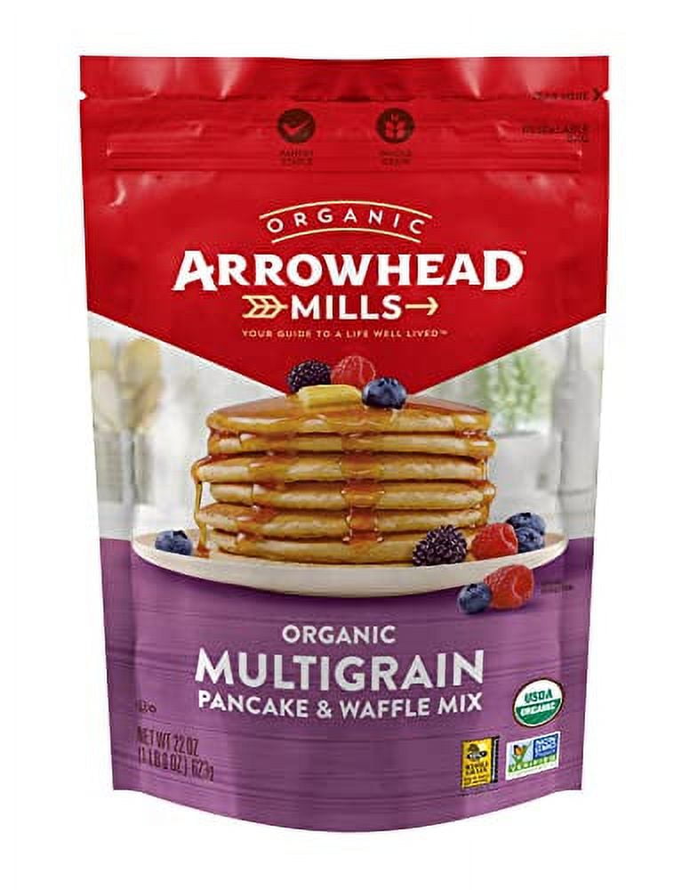 Arrowhead Mills Pancake and Waffle Mix, Organic Multigrain, 22 oz ...