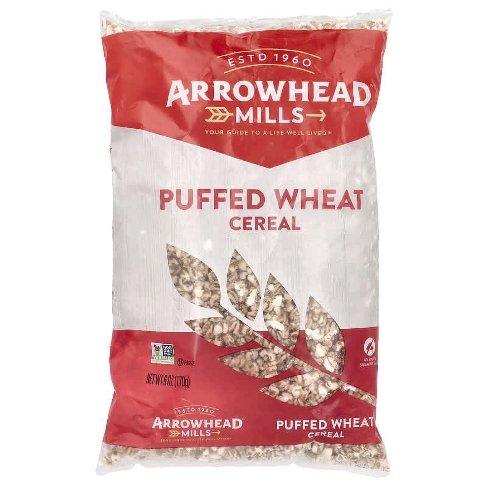 Arrowhead Mills Whole Grain Puffed Wheat Cereal 6 oz Pack of 2 ...