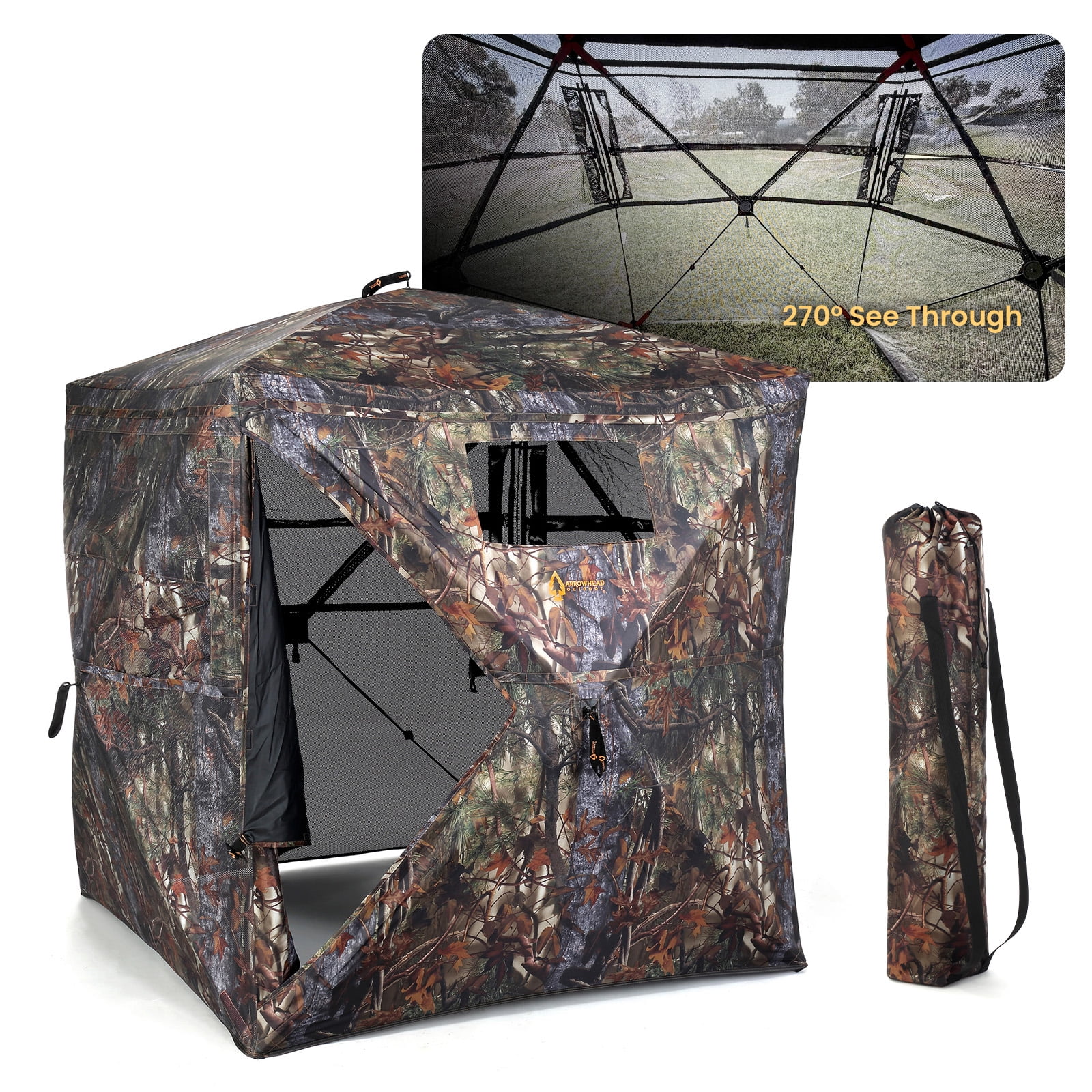 Arrowhead Outdoor 270° Vision 4.8x4.8 Ft Pop-up 2-3 Person See-through ...