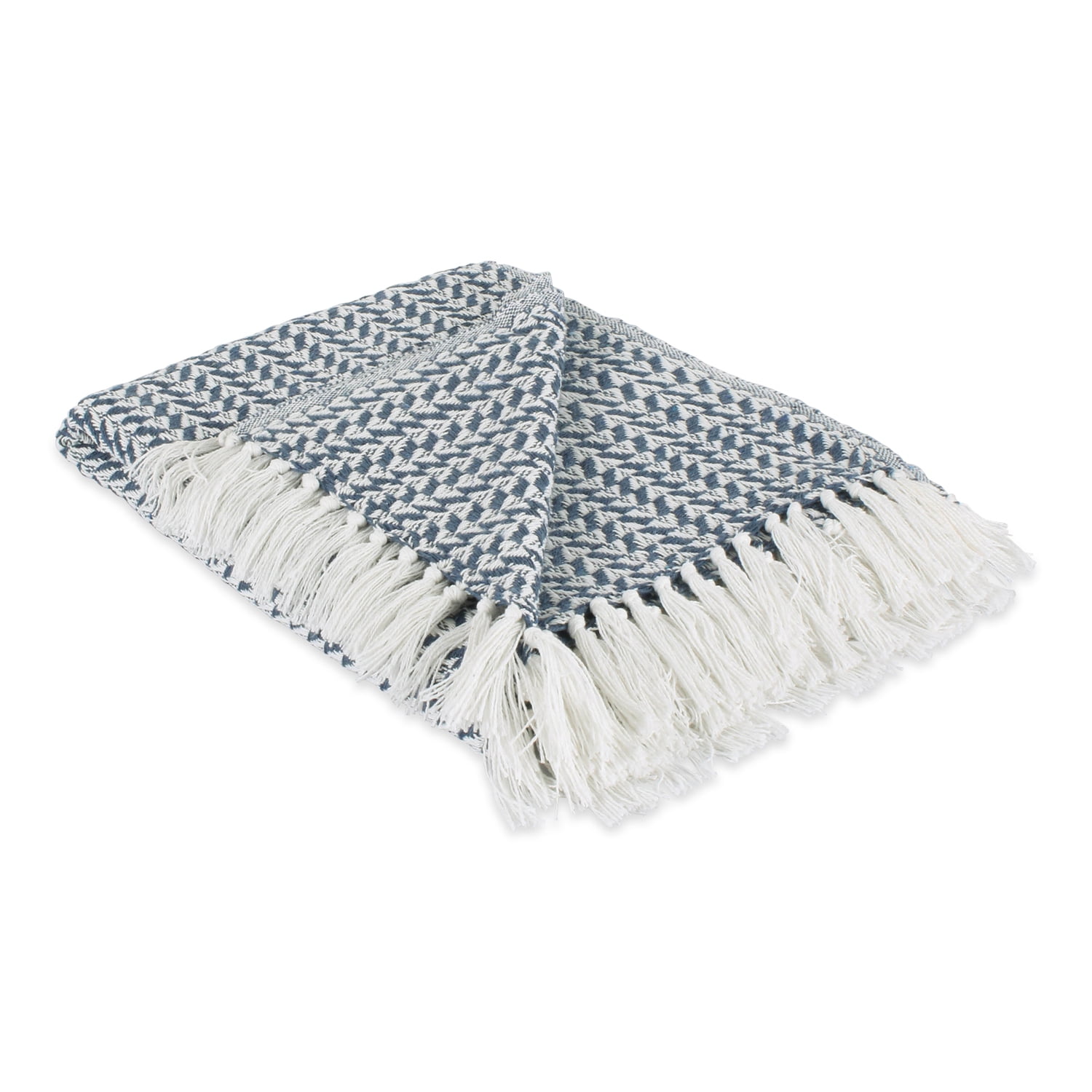 Arrowhead Woven Throw, 50x60" with 3" Fringe, French Blue, 1 Piece ...