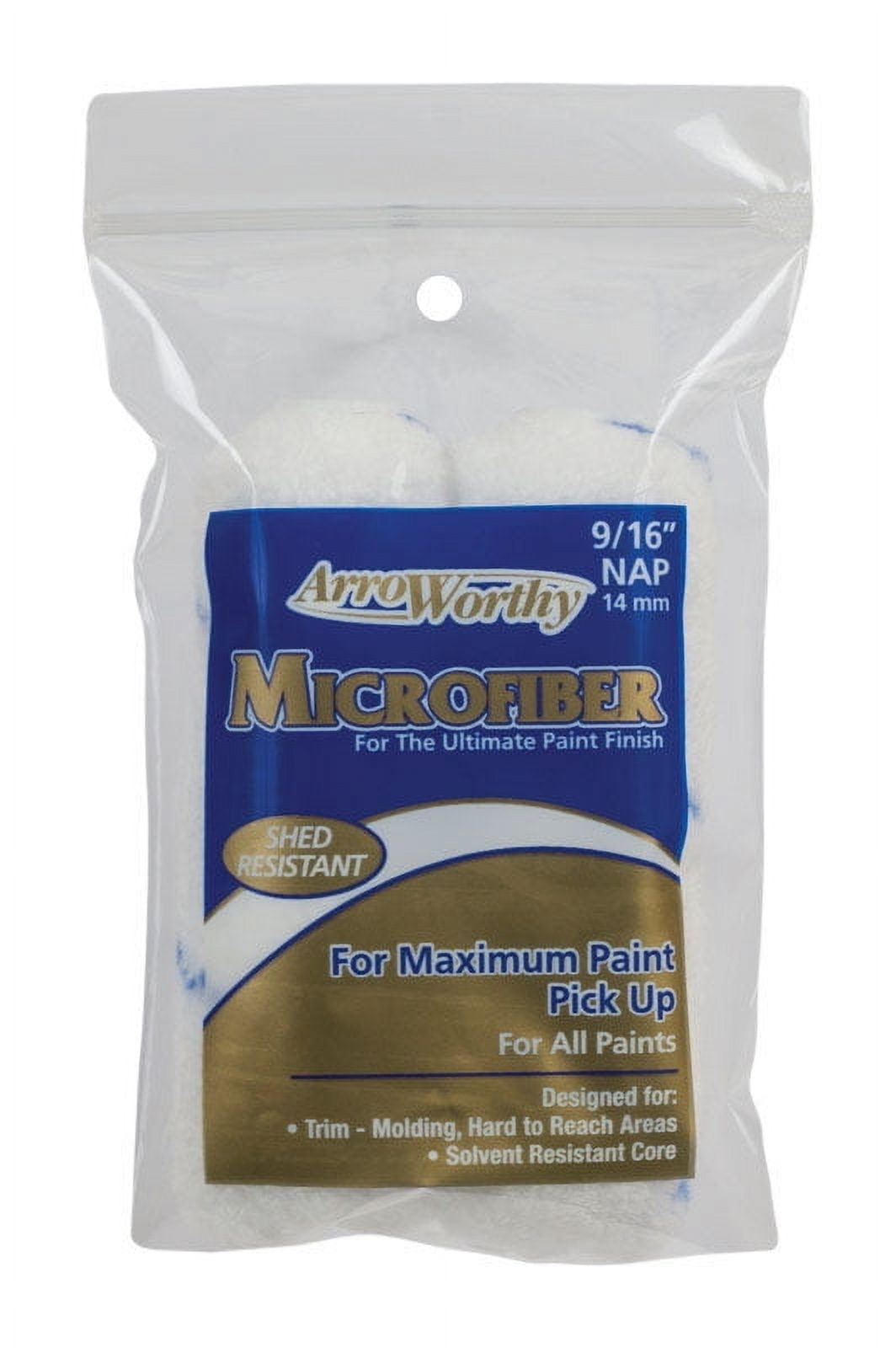 Arroworthy 1895903 Microfiber 0.56 x 4 in. Paint Roller Cover, Blue ...