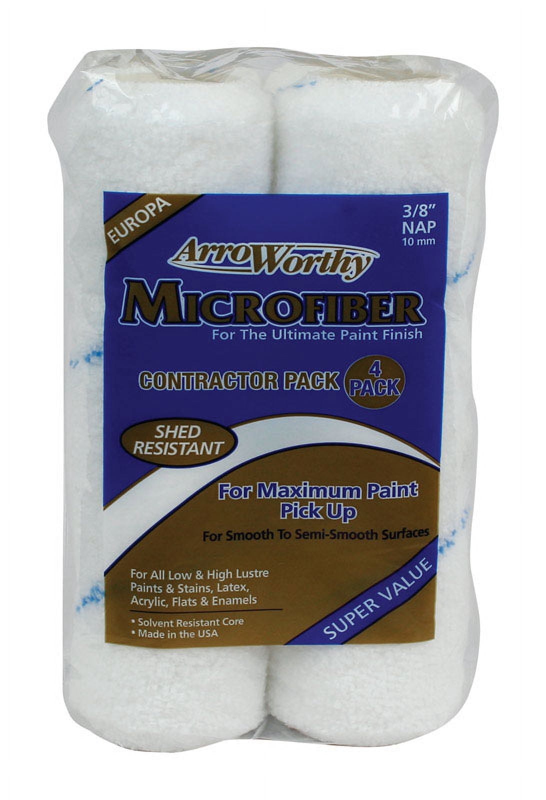 Arroworthy 9MFR3-4PK Microfiber Roller, 9" x 3/8" - Walmart.com