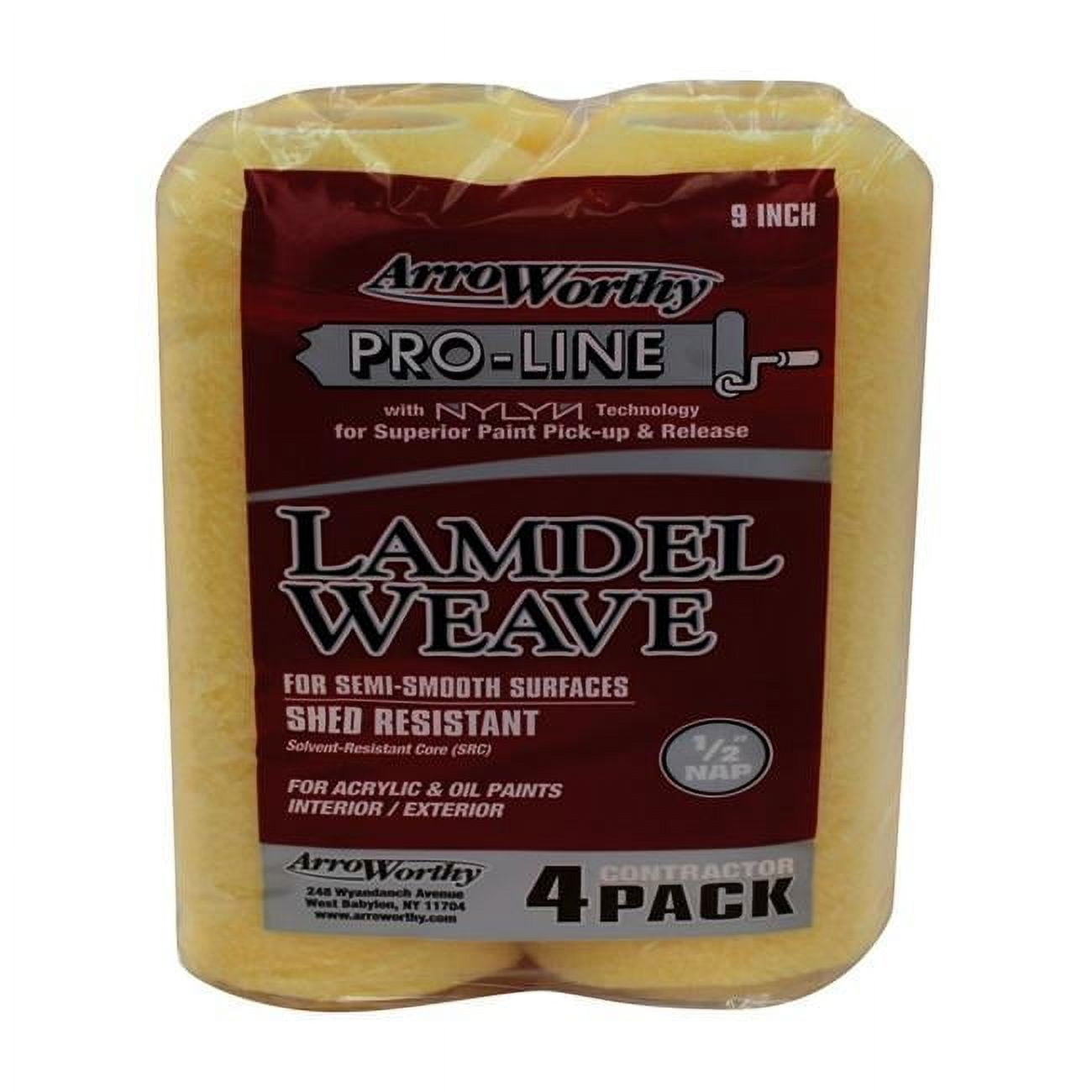 Arroworthy Pro-Line Lamdel Weave Synthetic Blend 0.5 x 9 in. Paint ...