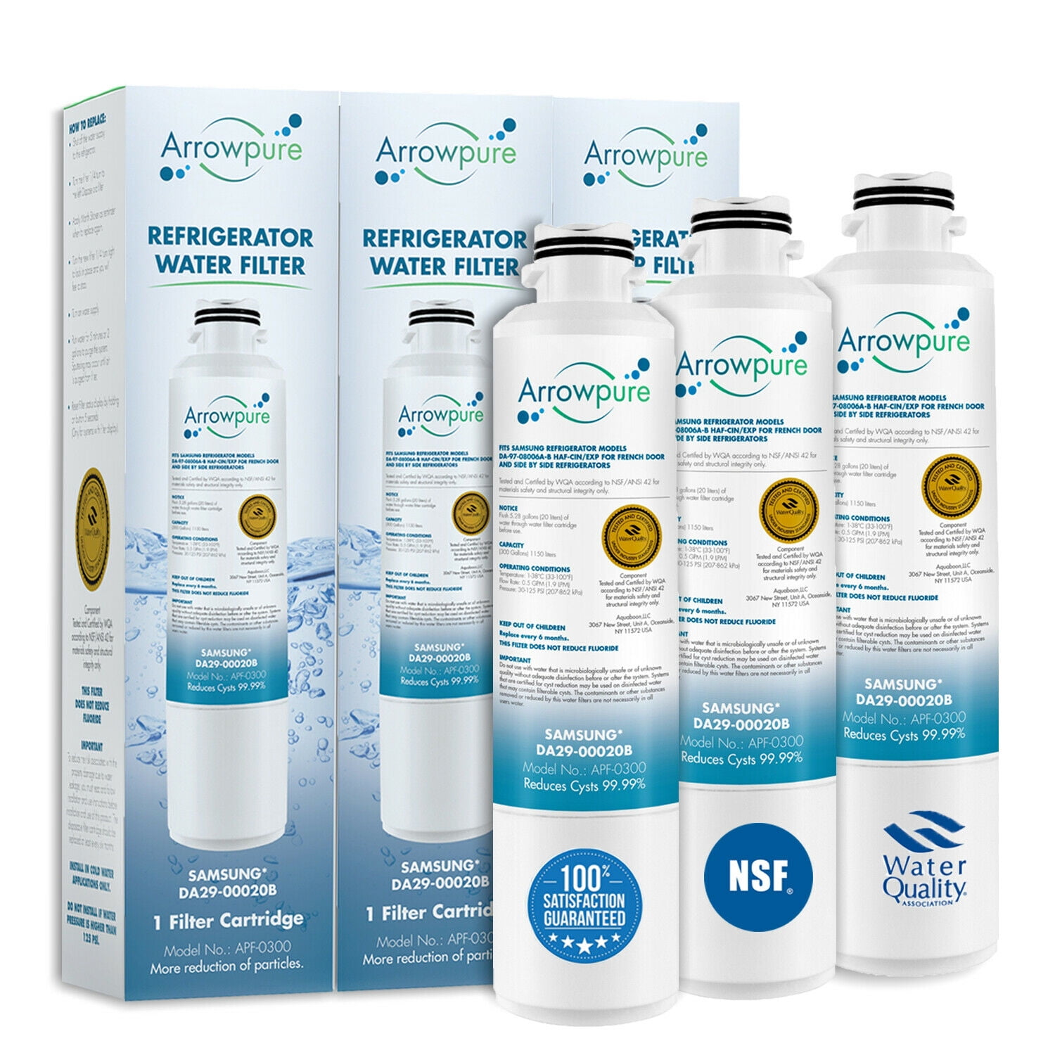 Arrowpure DA29-00020B Refrigerator Water Filter Replacement Cartridge ...