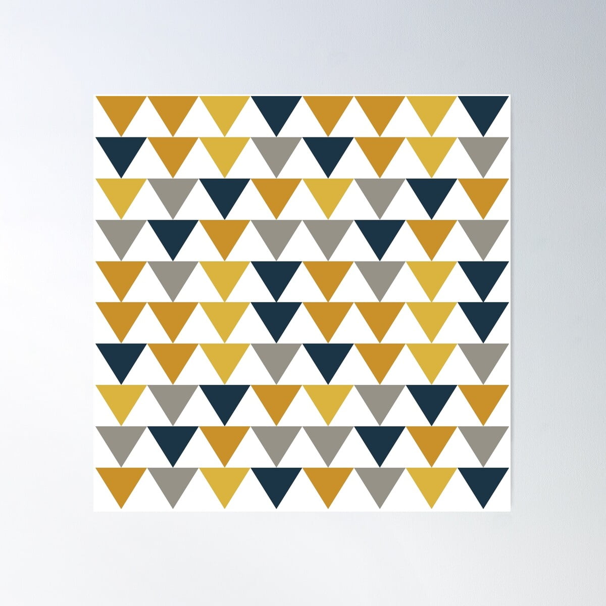Arrows 2 - Minimalist Geometric Pattern In Mustard Yellow, Navy Blue ...