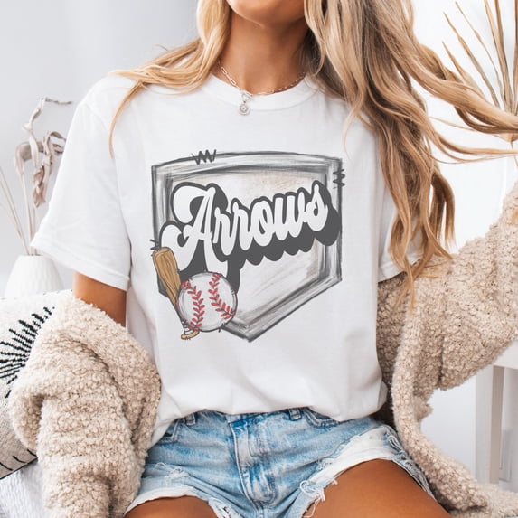 Arrows Baseball Mascot TShirt Team Spirit Tee Arrows mascot tshirt ...