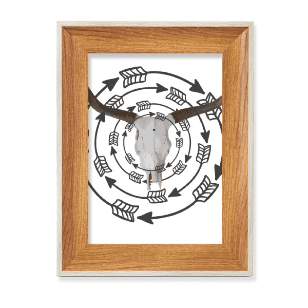 Arrows Horns Radiate Around Desktop Wooden Photo Frame Display Picture ...