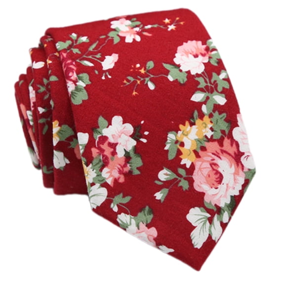 Arrows Tip Design Polyester Silk Skinny Tie For Men Women Floral Print ...