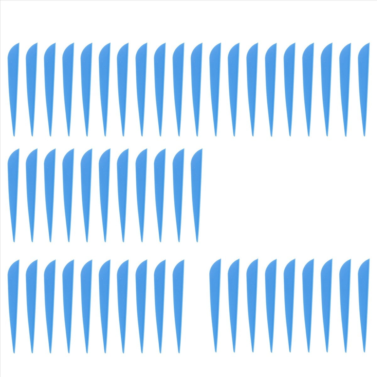Arrows Vanes 4 Inch Plastic Fletching 50 Pack(Blue) - Walmart.com