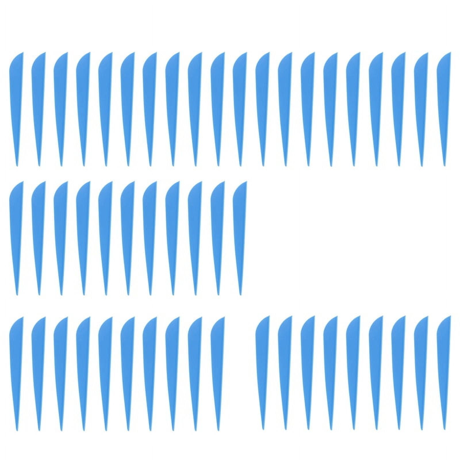Arrows Vanes 4 Inch Plastic Fletching for DIY Archery 50 Pack(Blue ...