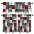 Arrows Zebra Stripes Kitchen Curtains Set for Windows, Forest Deer Red ...