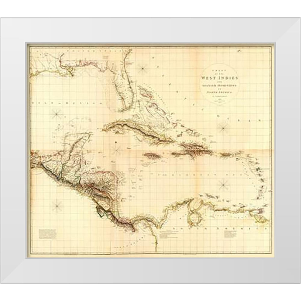 Arrowsmith, Aaron 13x12 White Modern Wood Framed Museum Art Print Titled - ComVintageite: West ...