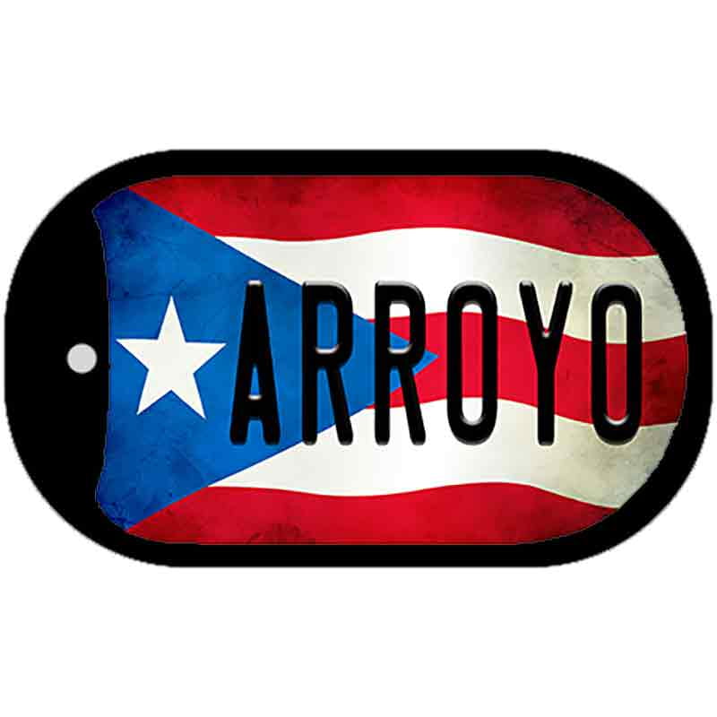 Arroyo Puerto Rico State Flag Novelty Metal Dog Tag Necklace DT-11322 2 ...