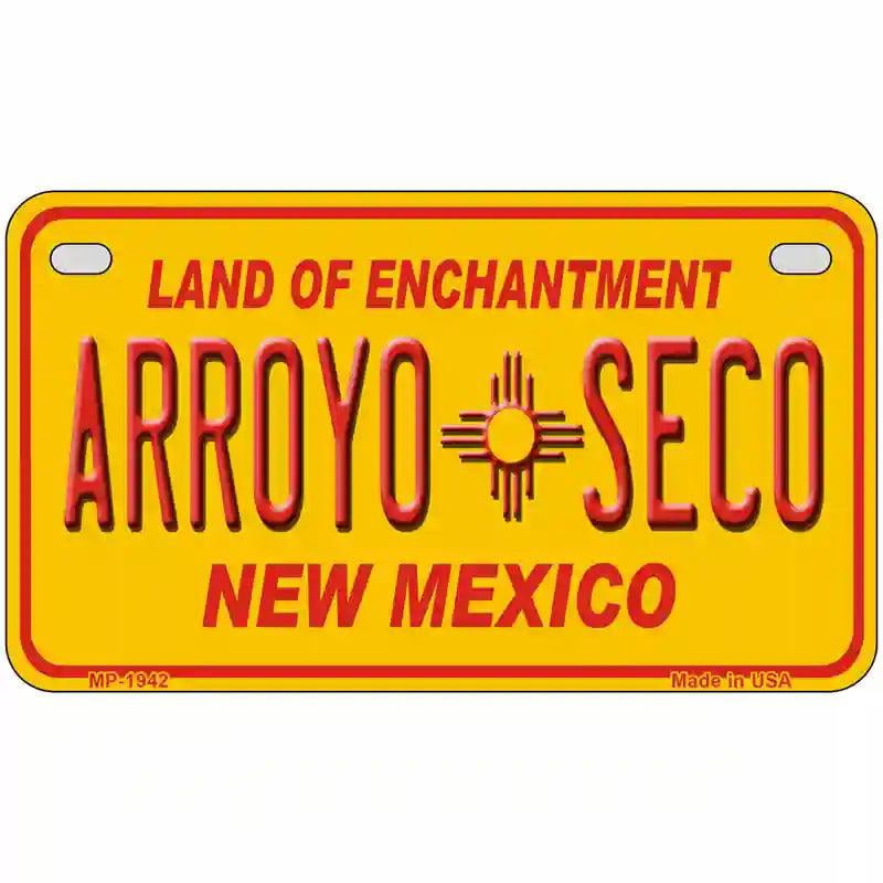 Arroyo Seco Yellow New Mexico Novelty License Plate 7" x 4" Motorcycle ...