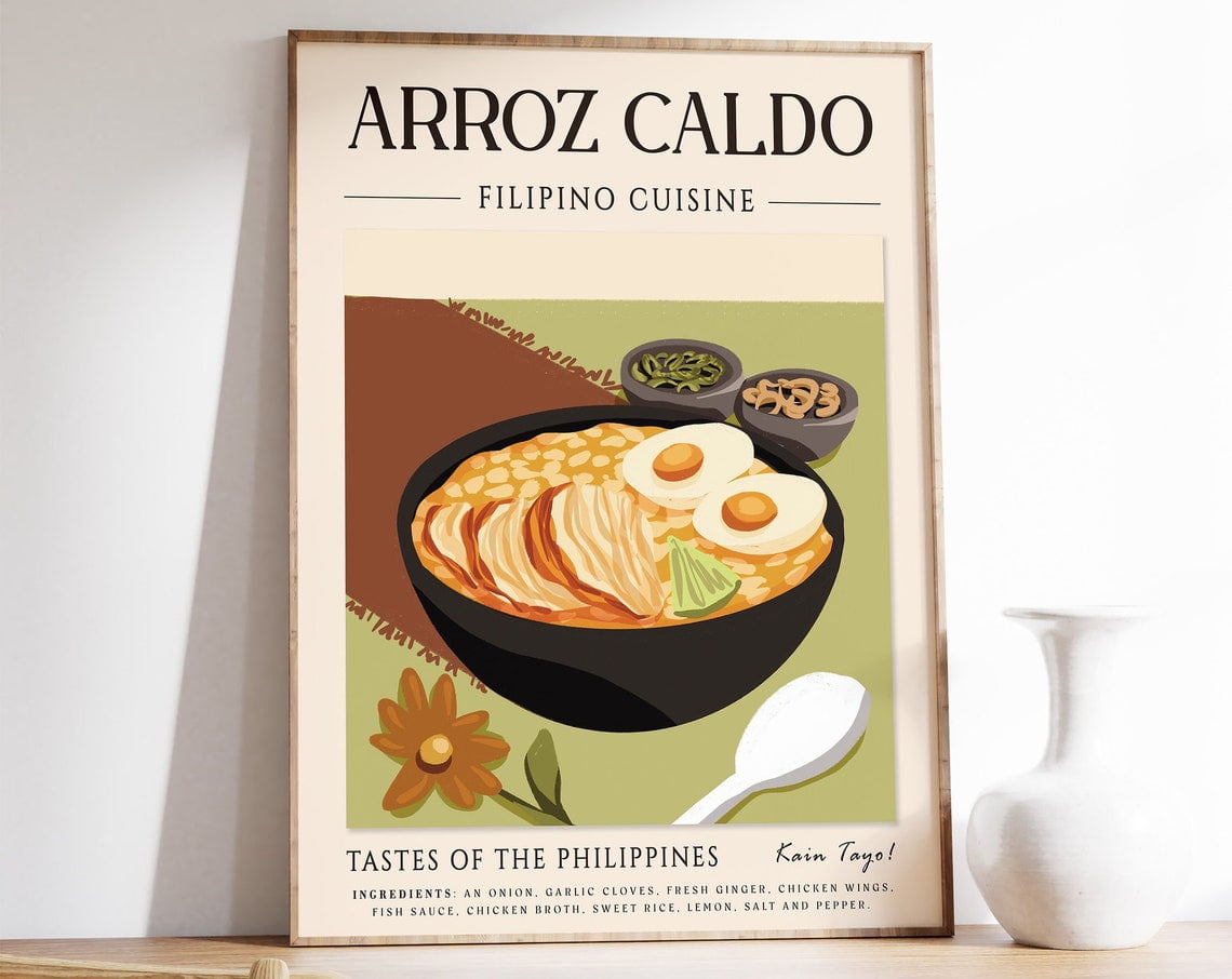 Arroz Caldo Filipino Food Poster, Filipino Food Print, Philippines Food ...