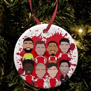 Arsenal 2024-25 Splash Tree Decoration Ceramic Bauble Gunners 2D FLAT ...