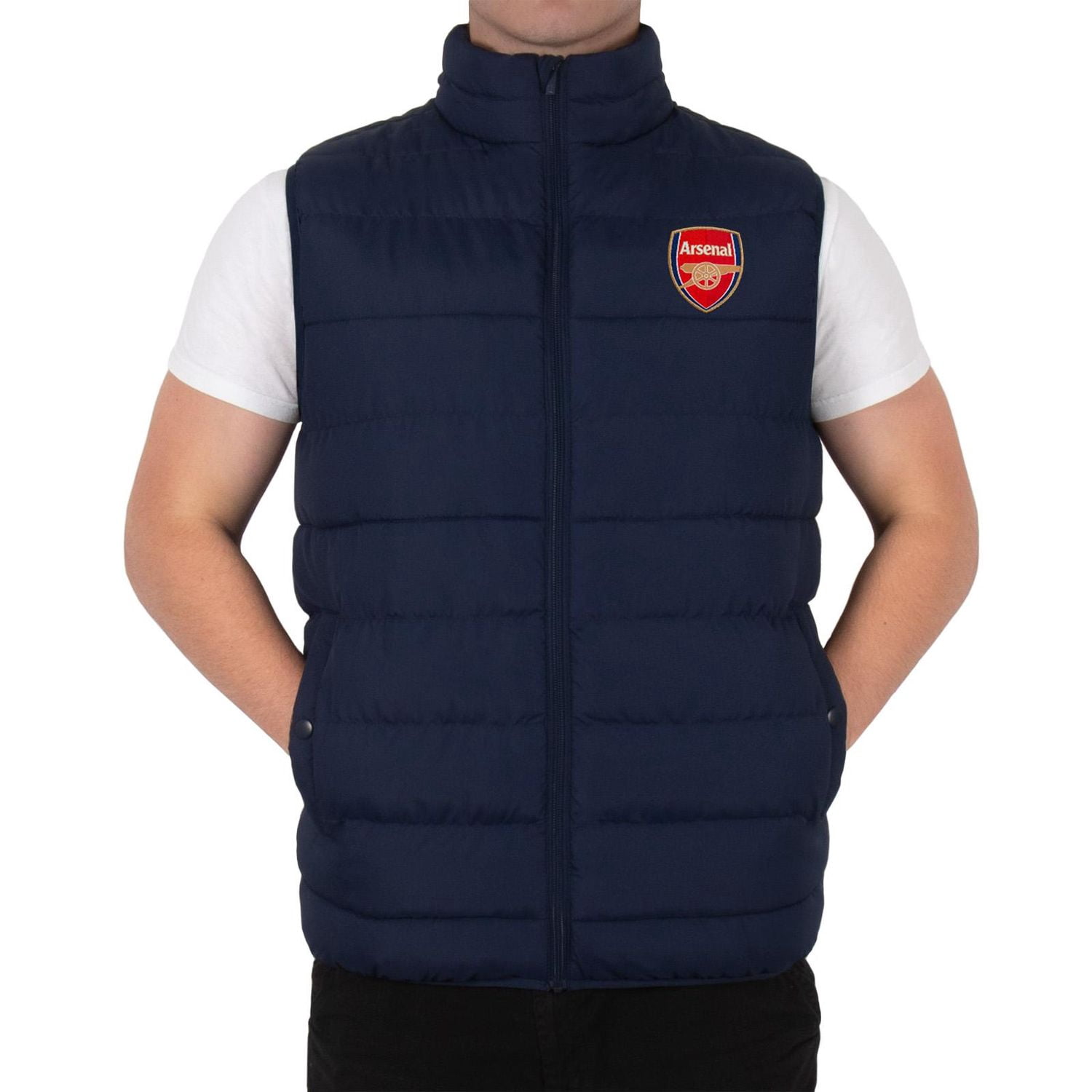 Arsenal FC Mens Quilted Padded Vest - Walmart.com