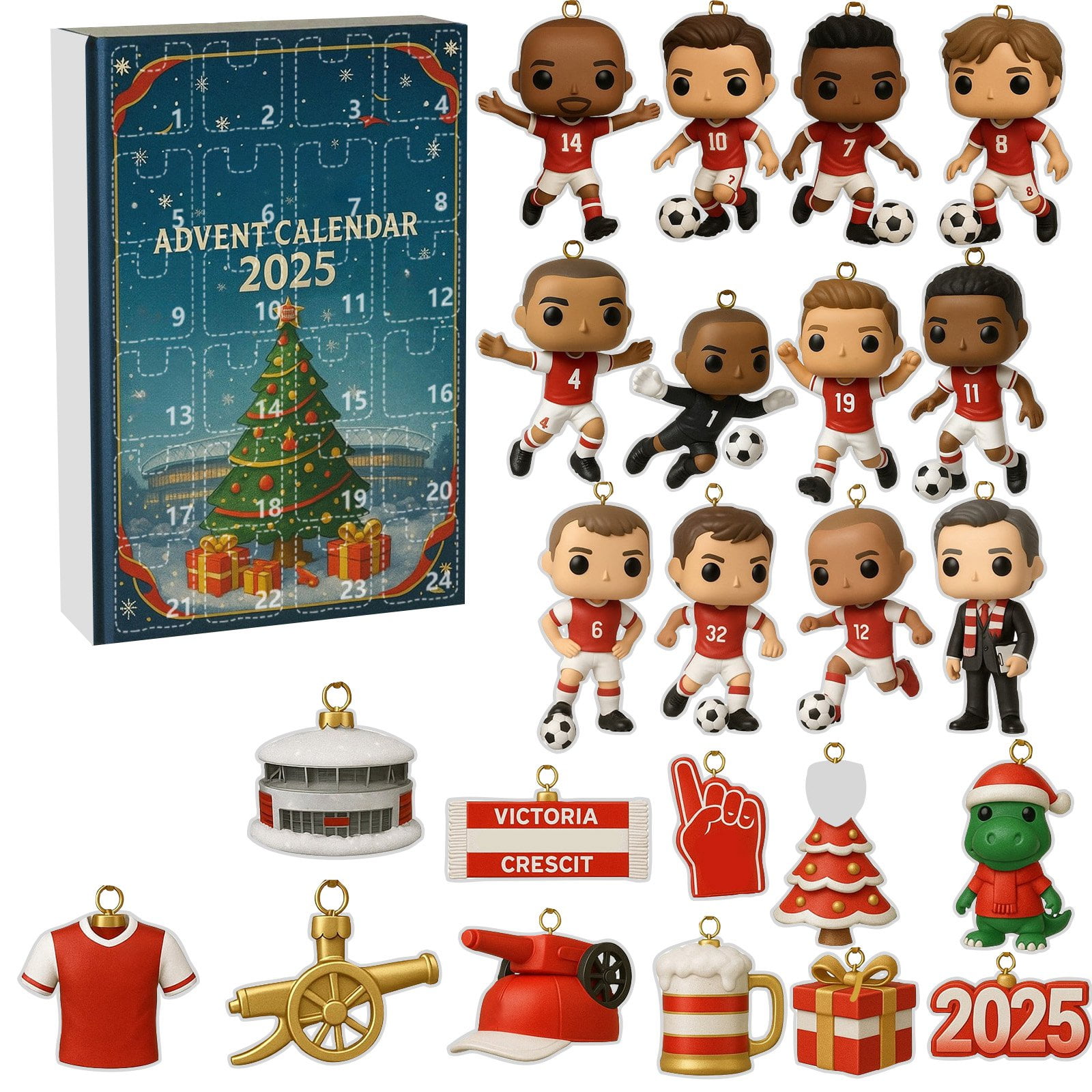 Arsenal Fc Christmas Advent Calendar 2025 - 24 Day Soccer Team Advent ...