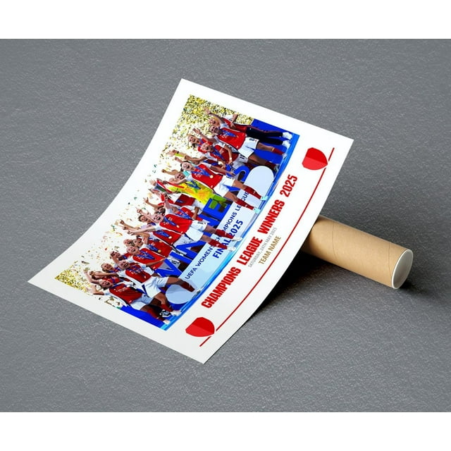 Arsenal Women Champions League Winners Poster & Canvas, Arsenal Ladies ...
