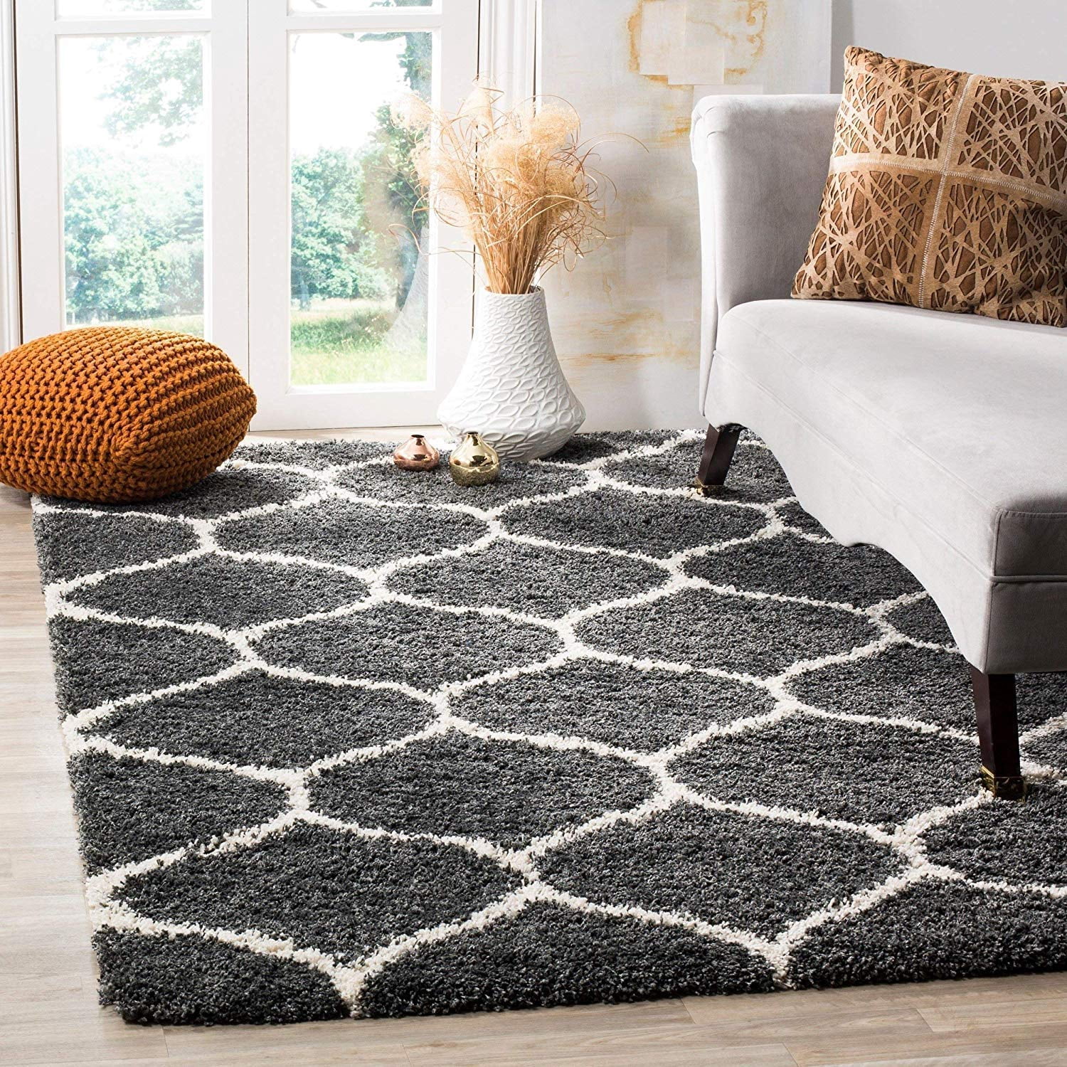 Arsh fabs Furnishing Polyester Soft Indoor Modern Shaggy Area Rug ...
