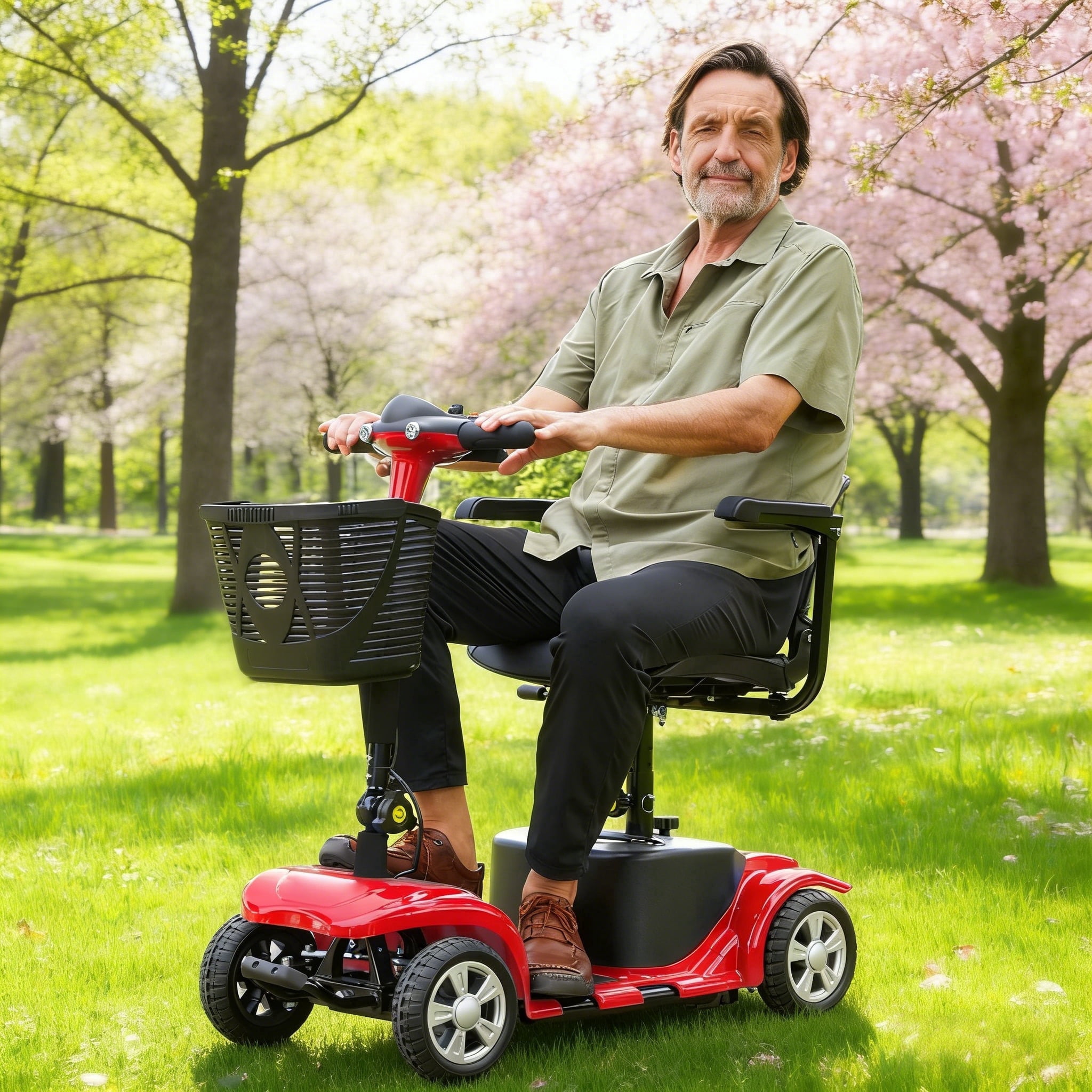 Arshin 4 Wheels Mobility Scooter with USB Port for Seniors,Electric ...