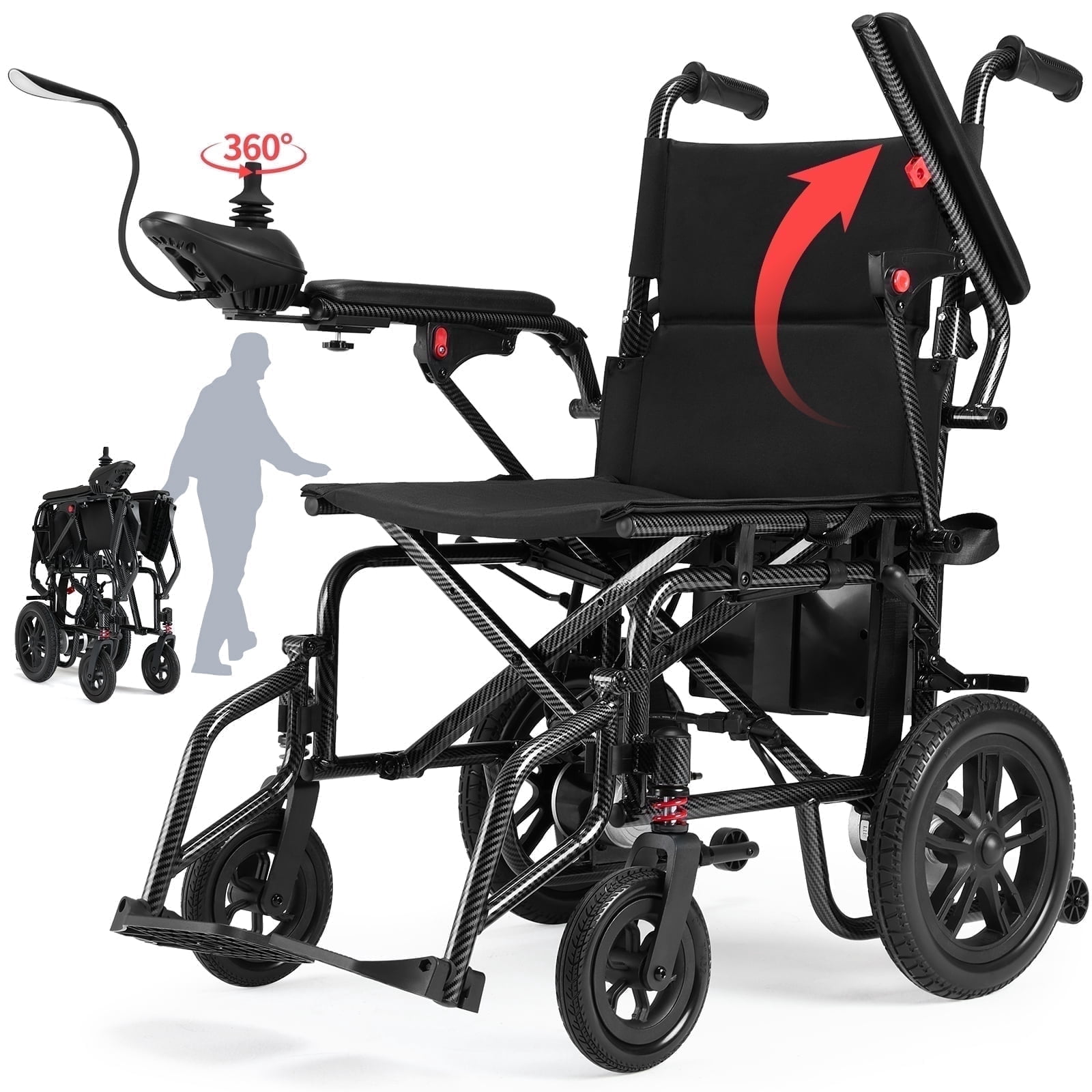Arshin Electric Wheelchairs for Adults,400W Dual Motors Silent ...