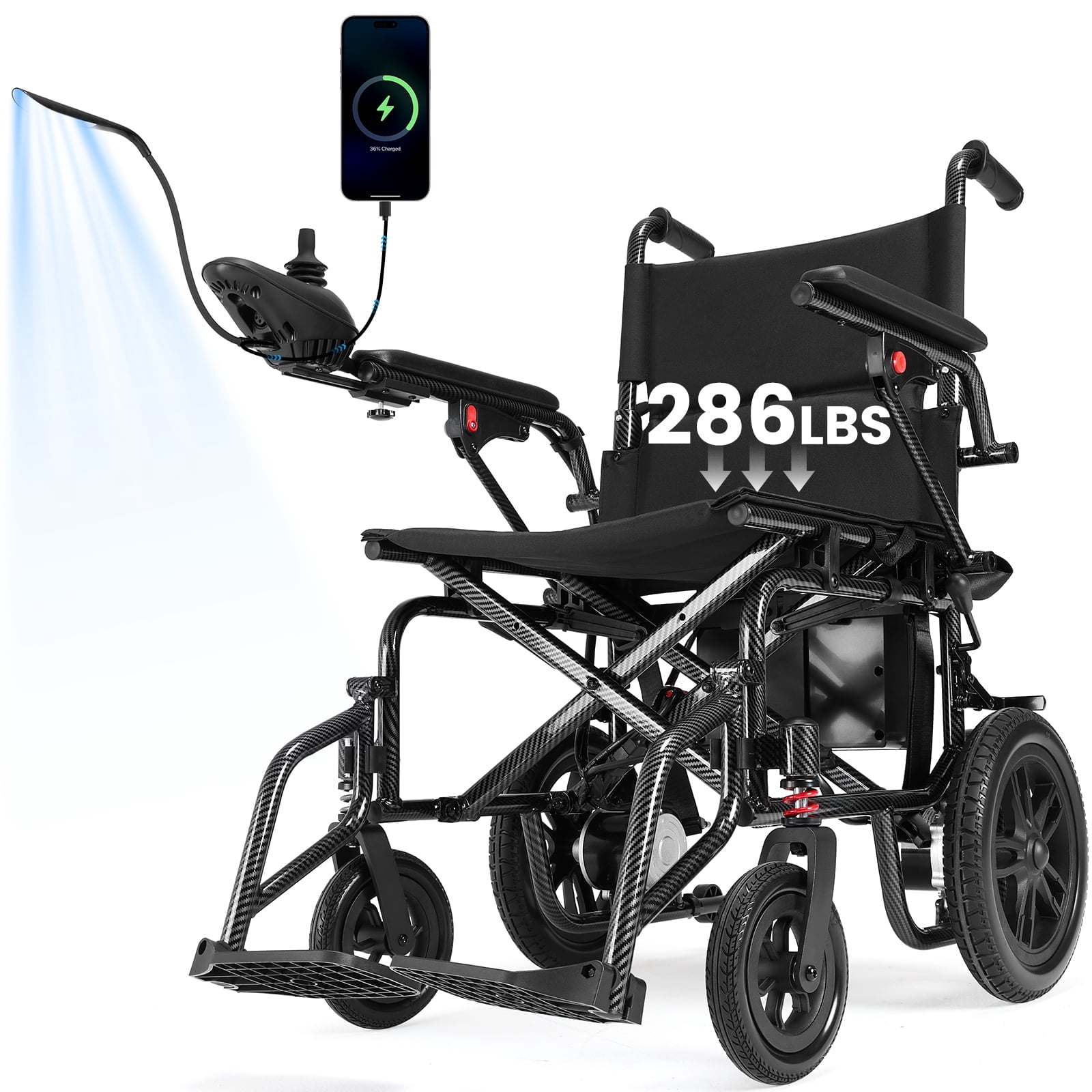 Arshin Electric Wheelchairs for Adults 20+ Miles Range,Silent Electric ...