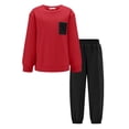 Arshiner Boy 2Pcs Fall Winter Clothes Color Block Crewneck Sweatshirt ...
