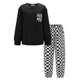 Arshiner Boy 2Pcs Fall Winter Clothes Color Block Crewneck Sweatshirt ...