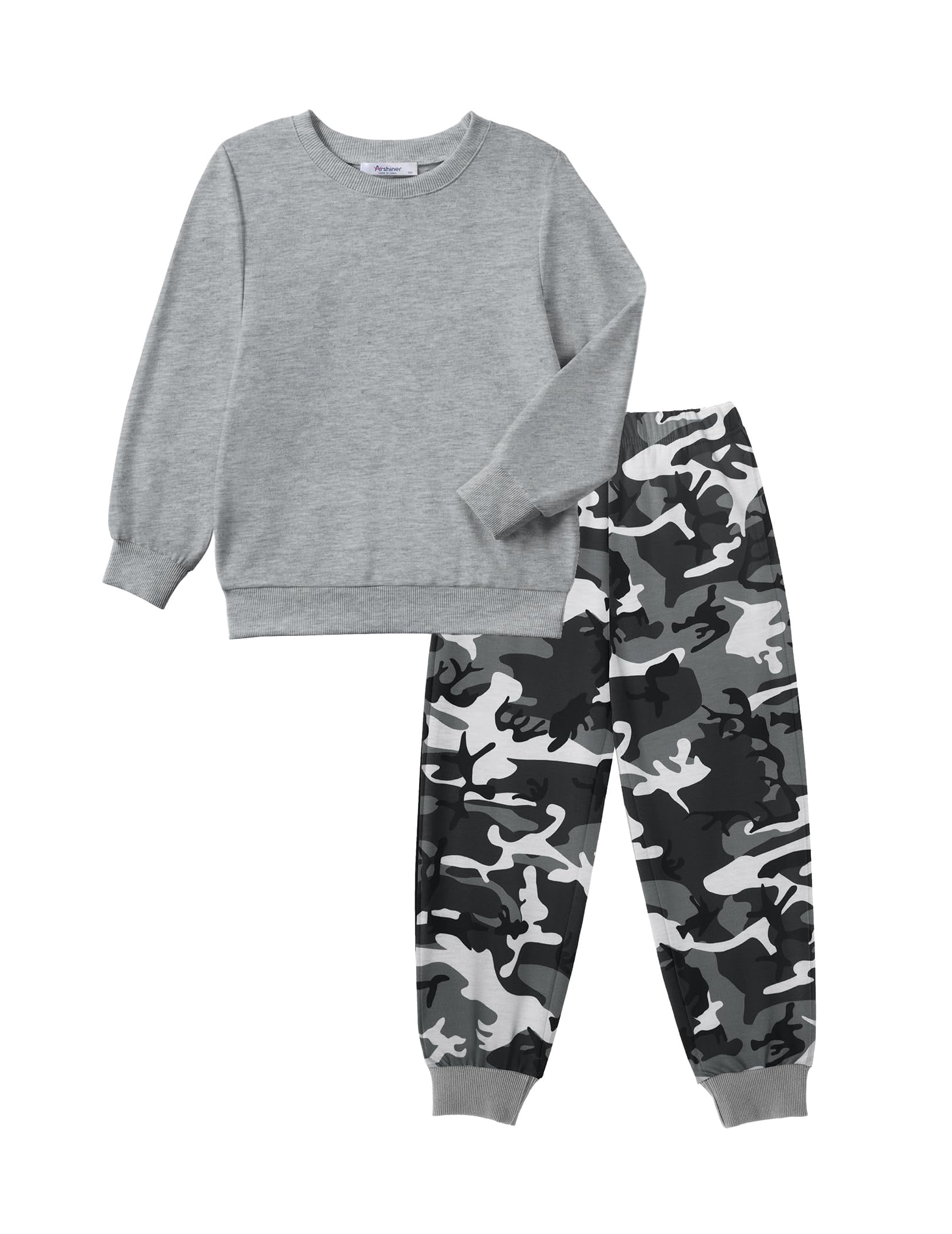Arshiner Boys Camo Clothes 2 Piece Graphic Printed Sweatshirt and Pants ...