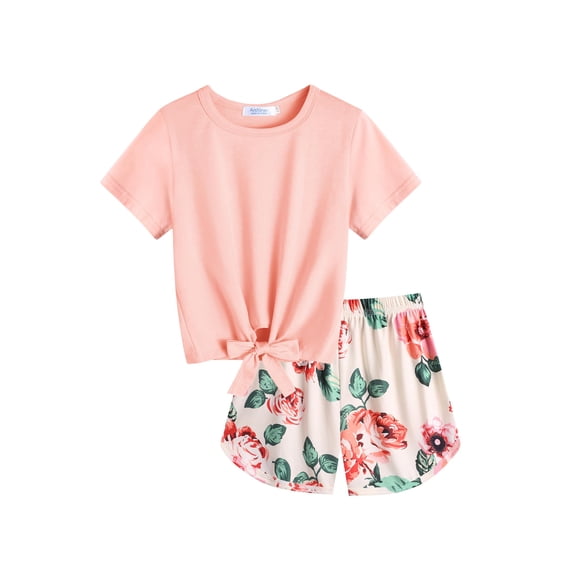 Arshiner Girls 2 Piece Outfits Summer Clothes Short Sleeve Tops and ...