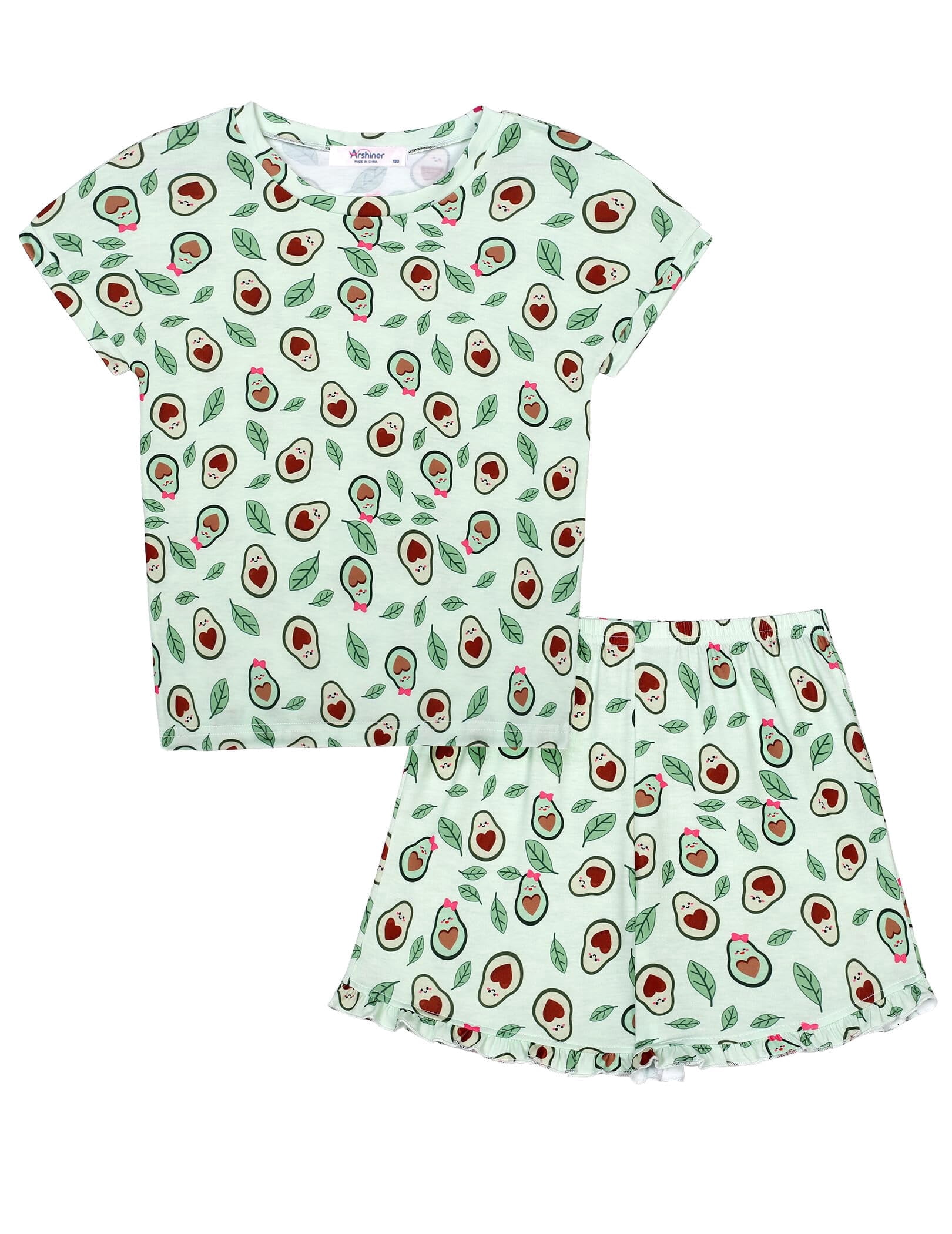 Arshiner Girls 2-Piece Tie Dye Pajamas Set Trendy Lounge Set Kids ...