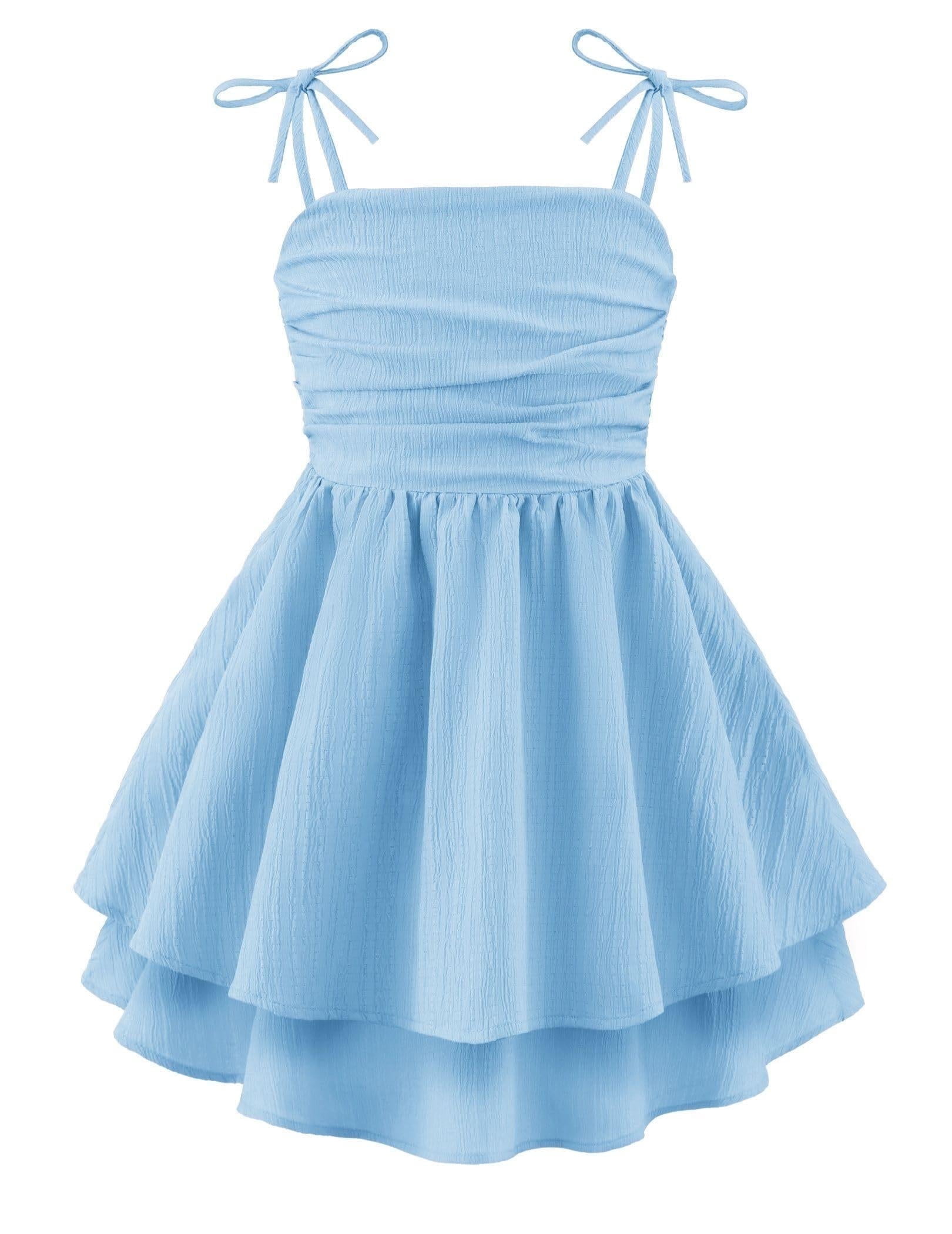 Arshiner Girls Midi Dresses Spaghetti Strap Summer Easter Beach Boho ...