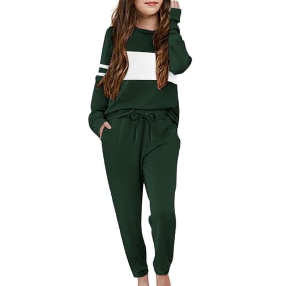 Arshiner Girls' Clothing Sets Sweatsuits Long Sleeve Color Block ...