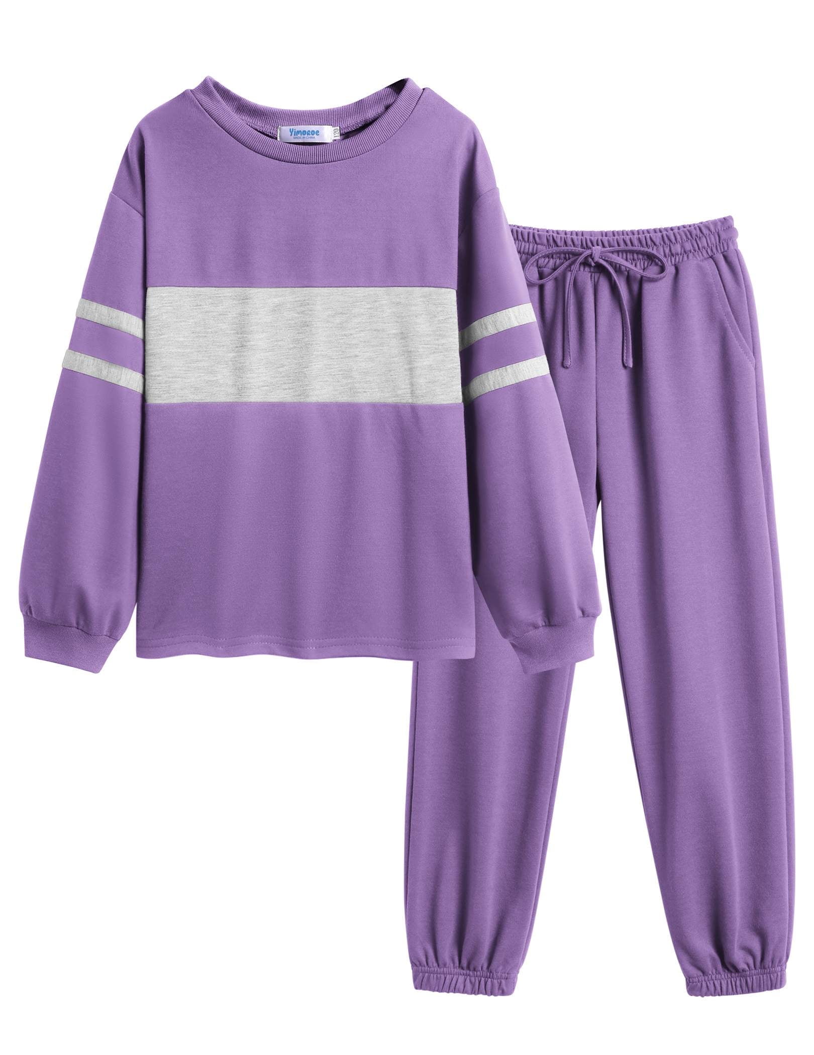 Arshiner Girls' Clothing Sets Sweatsuits Long Sleeve Color Block ...