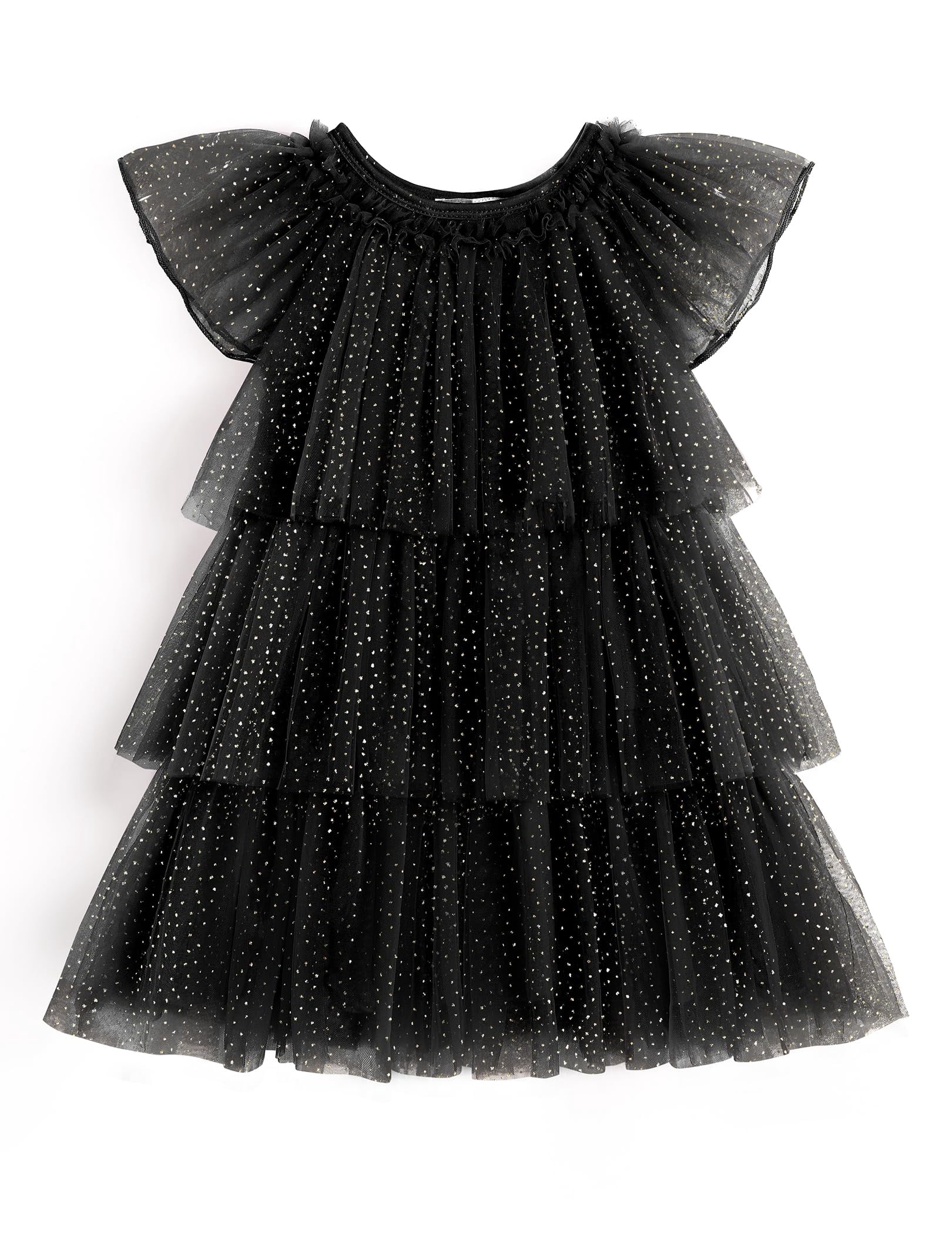 Arshiner Girls Tulle Dress Toddler Layered Tutu Dresses Rainbow Sequin ...