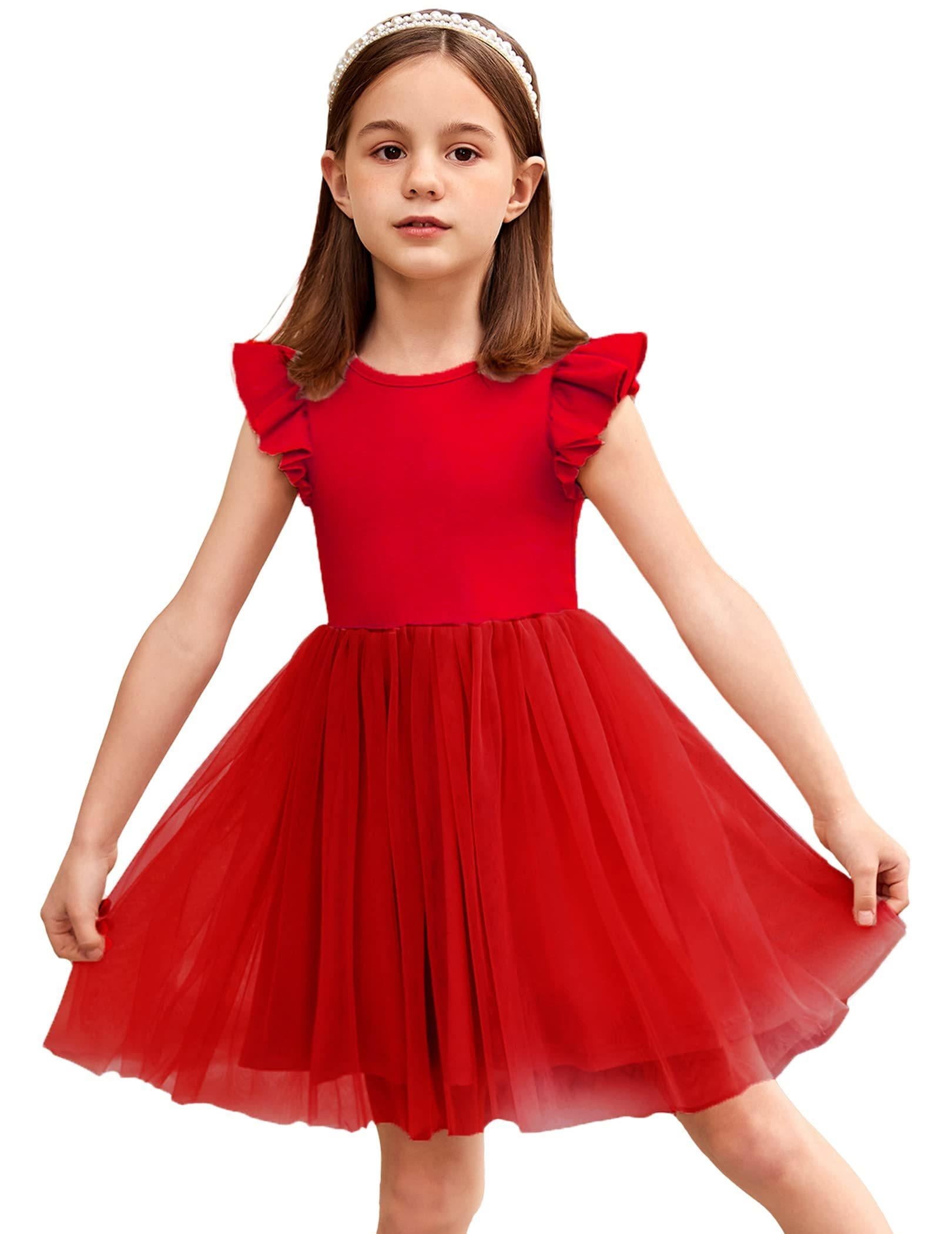Arshiner Toddler Baby Girl Summer Dress Cotton Short Sleeve Princess ...