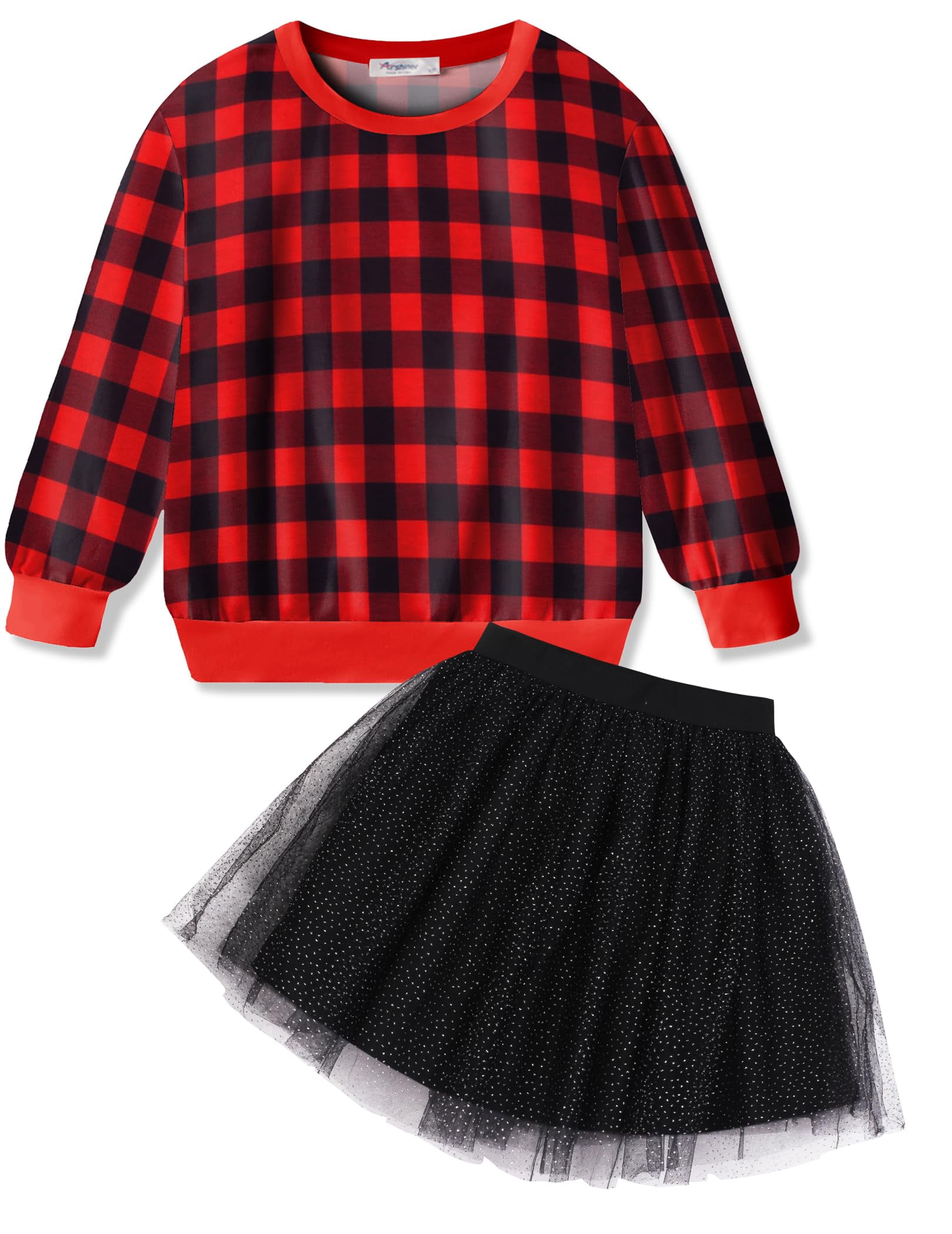 Arshiner Toddler Girl Clothes Long Sleeve Pullover Sweatshirt and Tutu ...