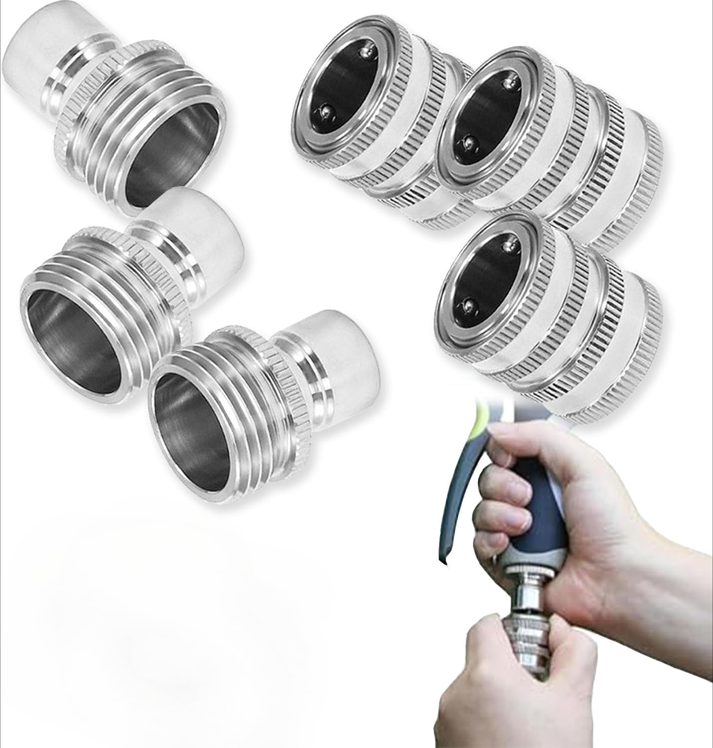 Arshipscho-Arshipscho Stainless Steel Garden Hose Quick Connect ...