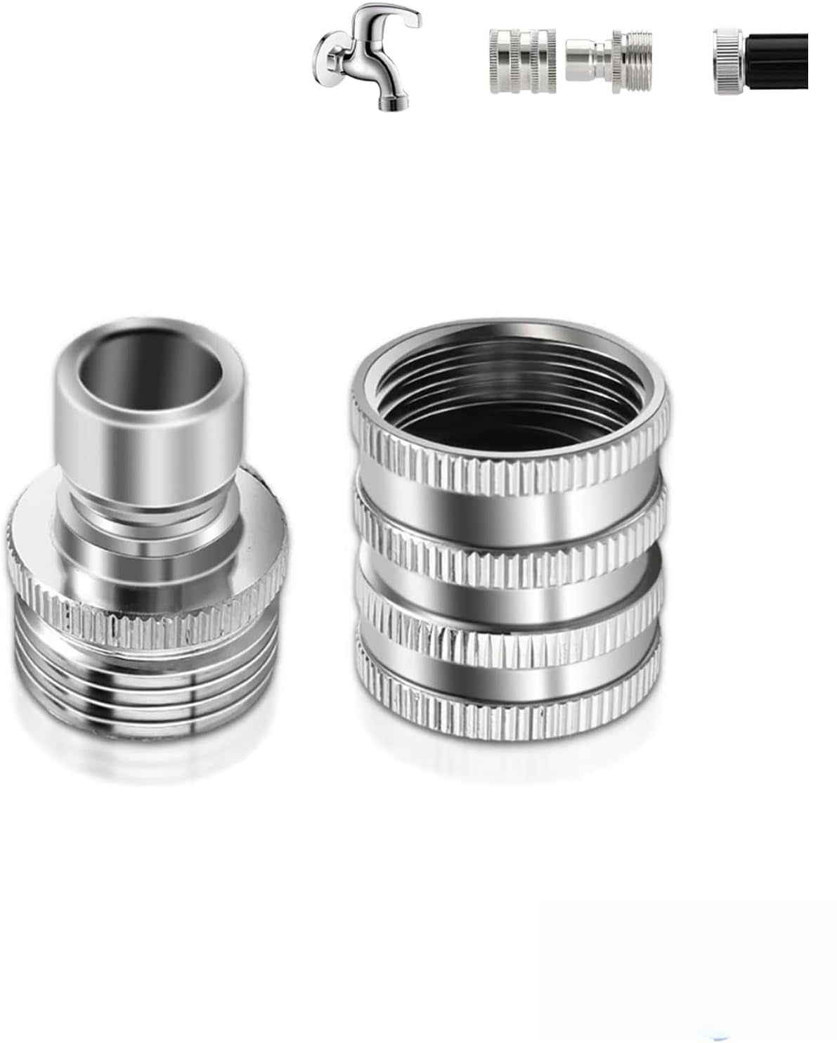 Arshipscho Stainless Steel Garden Hose Quick Connect Fittings Set ...