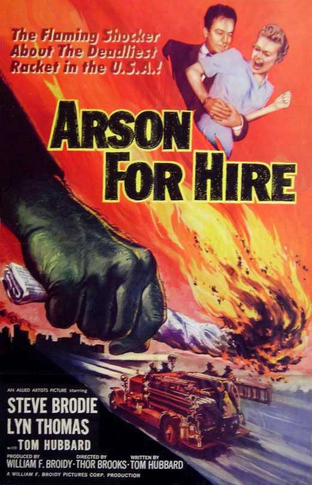 Arson for Hire - movie POSTER (Style B) (11" x 17") (1959) - Walmart.com