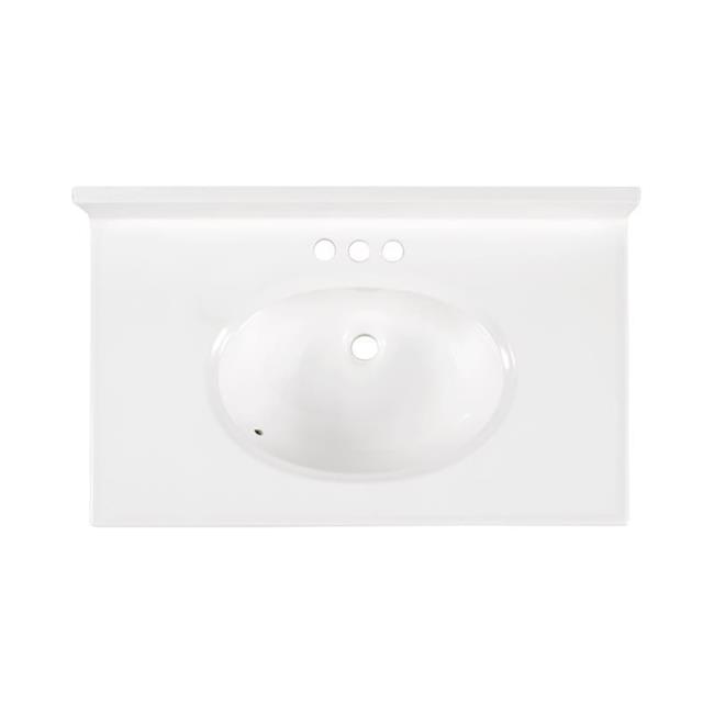 Arstar 4026210 31 x 19 in. Cultured Marble Vanity Top, White - Walmart.com