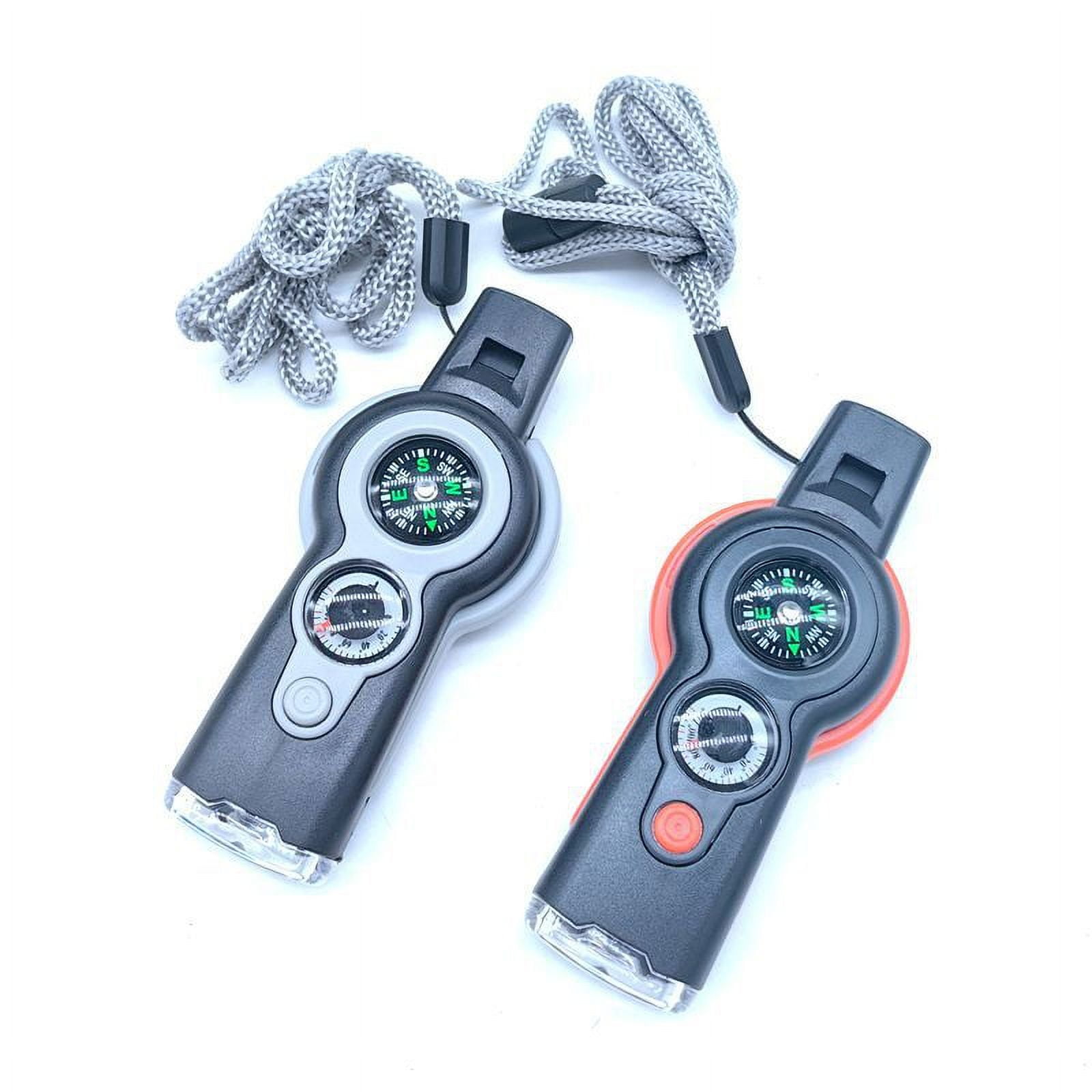 Arsvita 7-in-1 Multifunctional Outdoor Survival Whistle, Compass ...