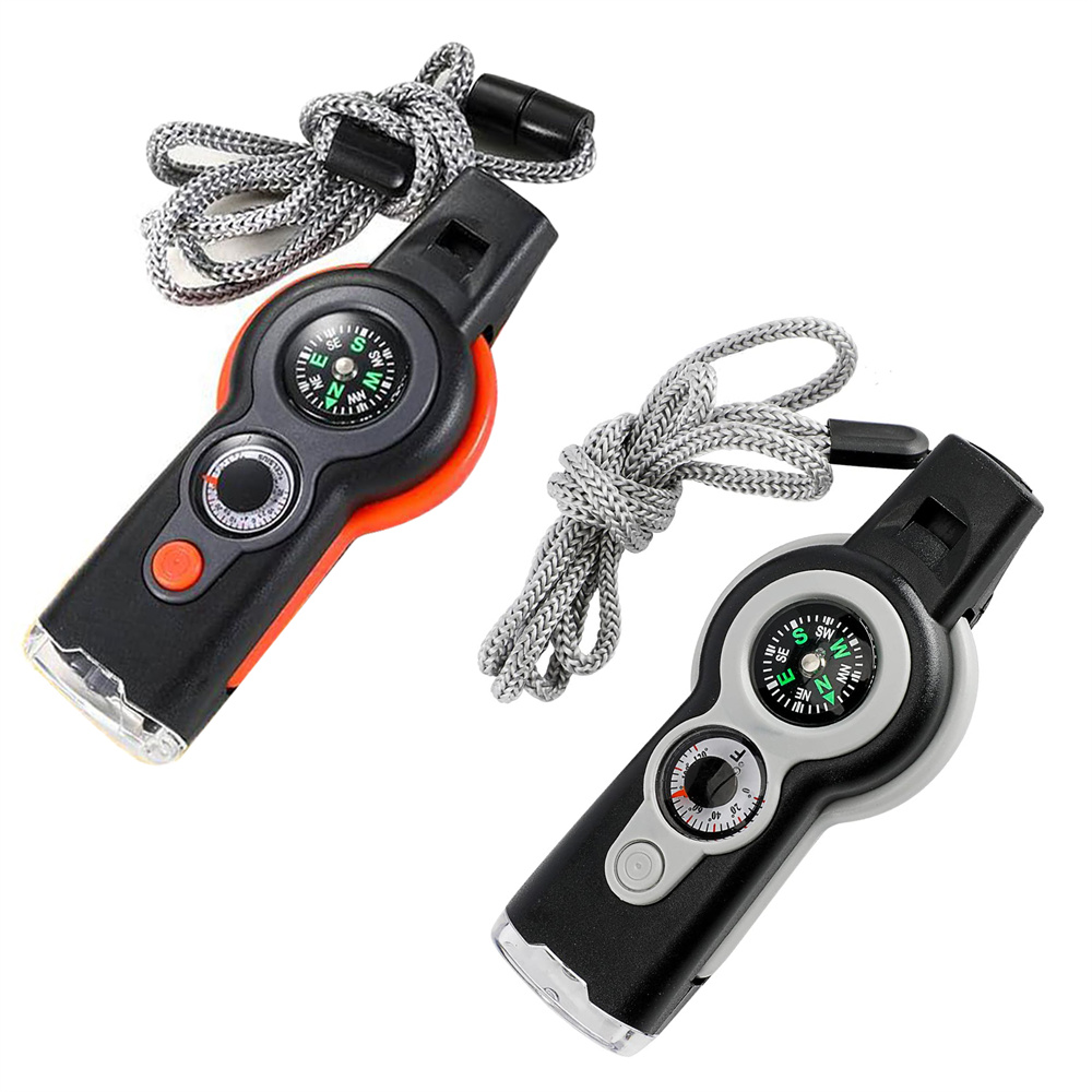 7-in-1 Emergency Survival Whistle Kit - Multifunctional Tool with ...