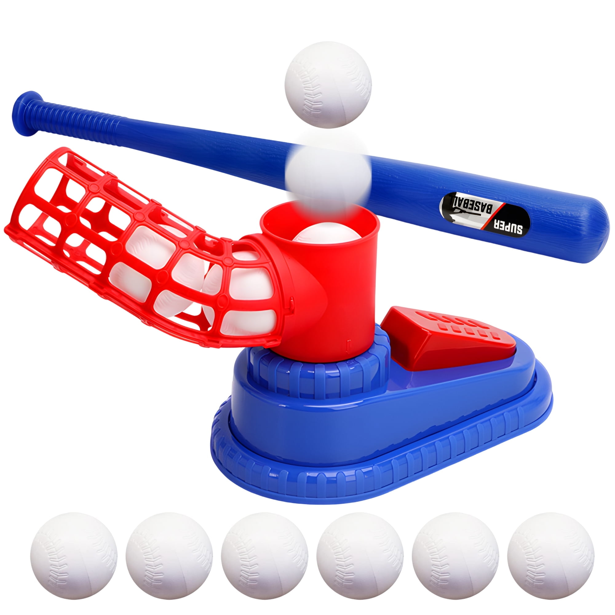 Arsvita Kids Baseball Pitching Machine, Tee Ball Set,Pop a Pitch ...