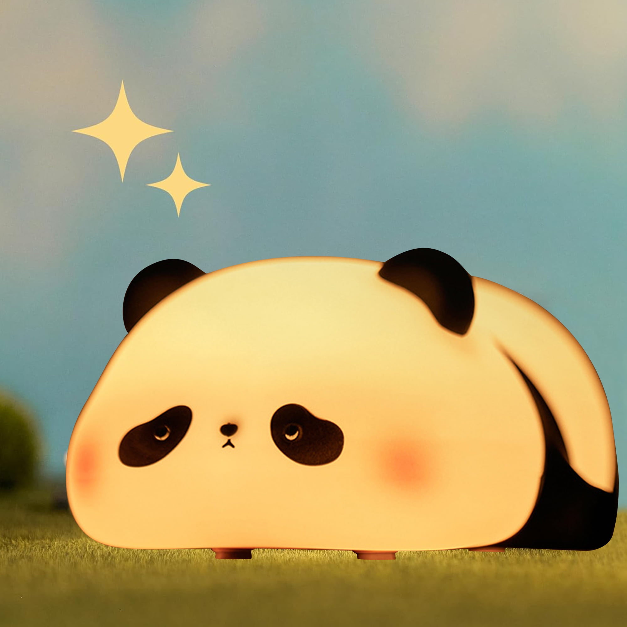 Arsvita Panda Night Light, LED Squishy Novelty Animal Night Lamp, Food ...