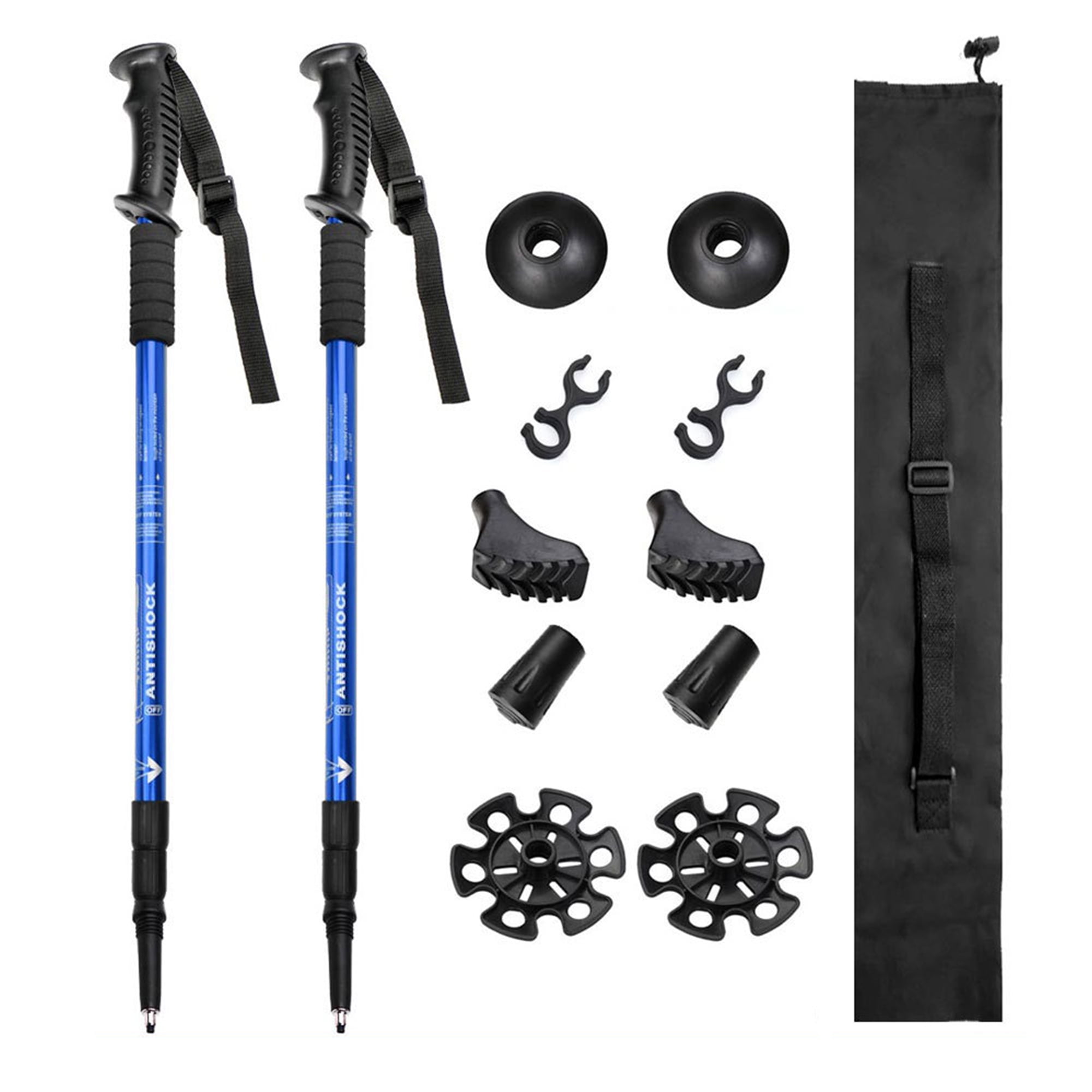 Elook Walking Trekking Poles Set of 2 with Anti-Shock and Quick Lock ...